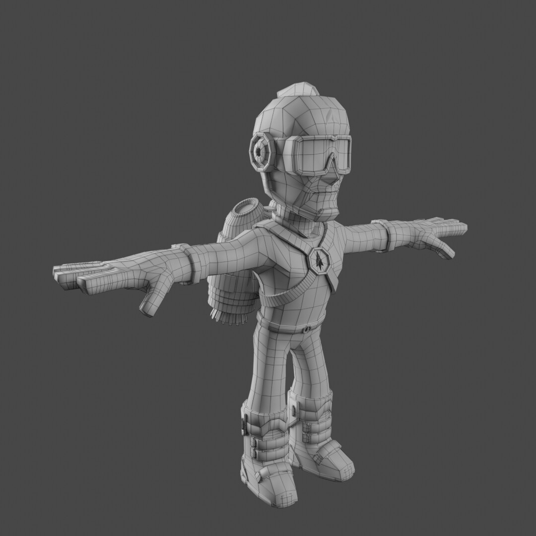 Alexandre Marcati - Jetpack Character - Modeling and Animation