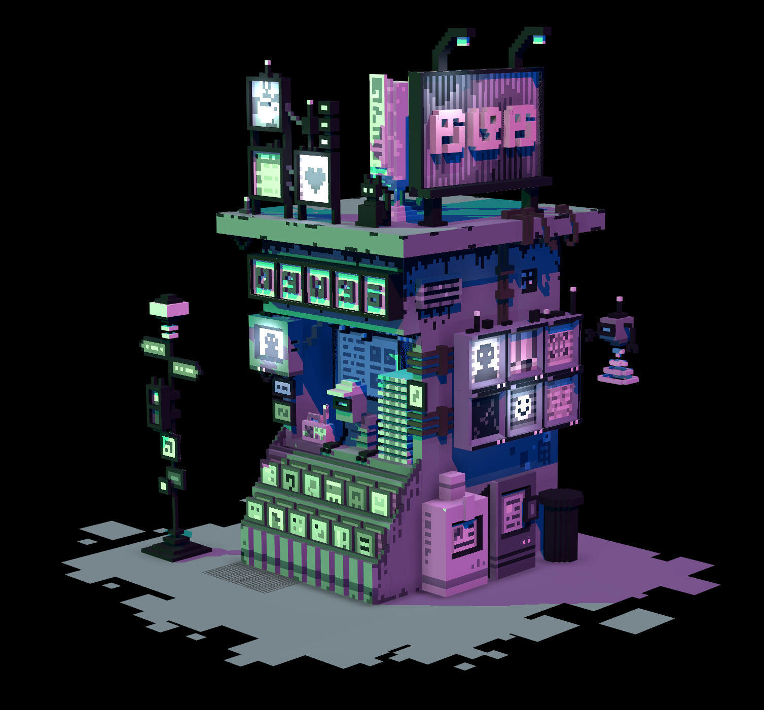 ArtStation - 3D Pixel Zine Stand