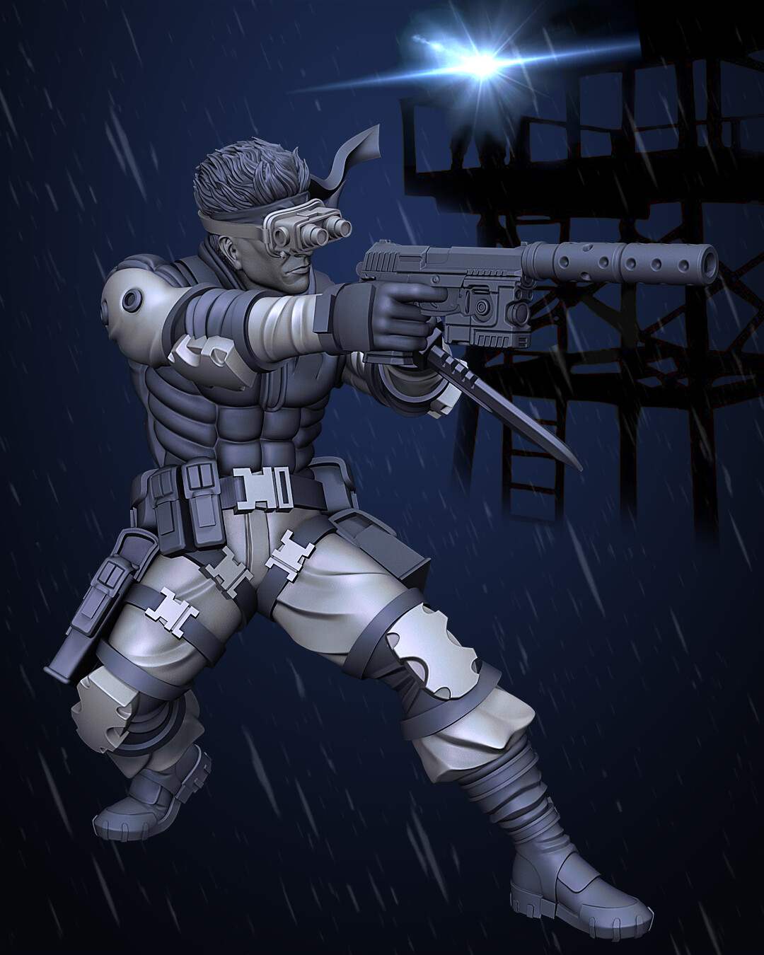 ArtStation - Solid Snake (Metal Gear Solid)