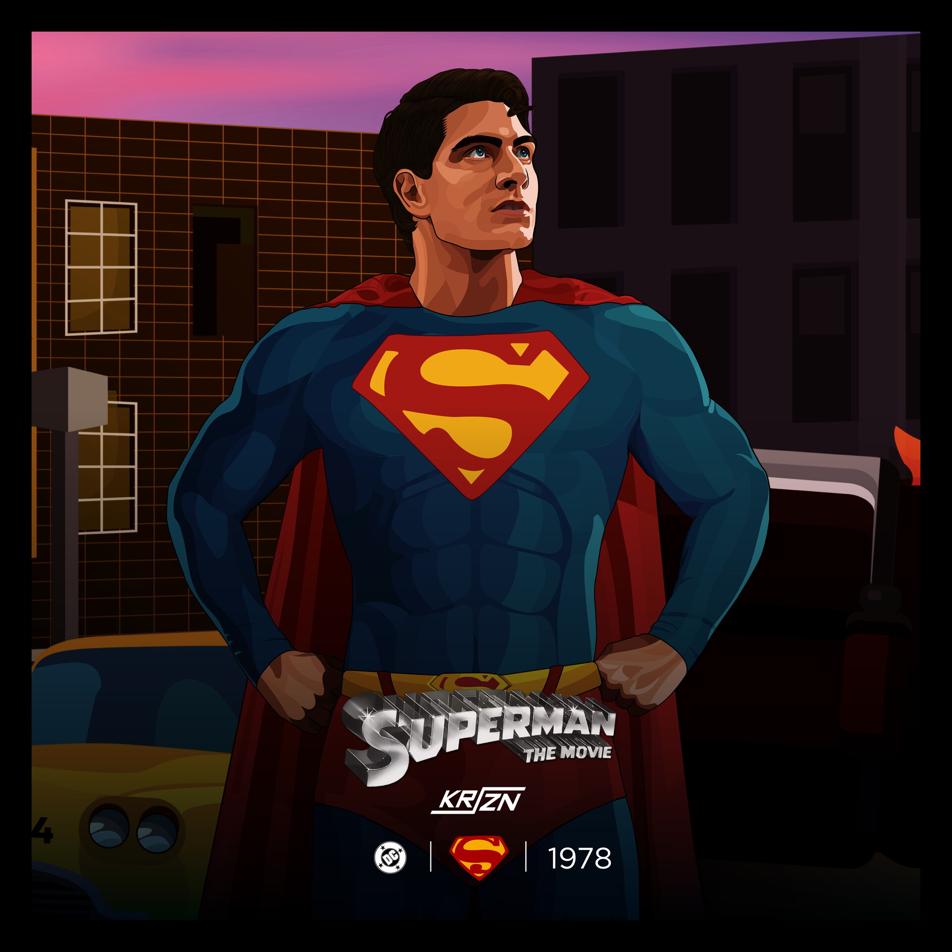 ArtStation - Brandon Routh Vector Suit 1978 Superman