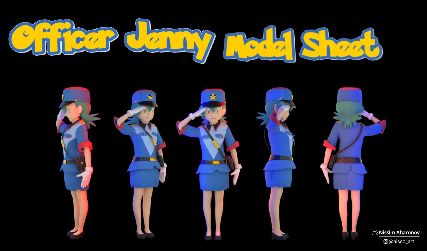 ArtStation - OFFICE JENNY model sheet