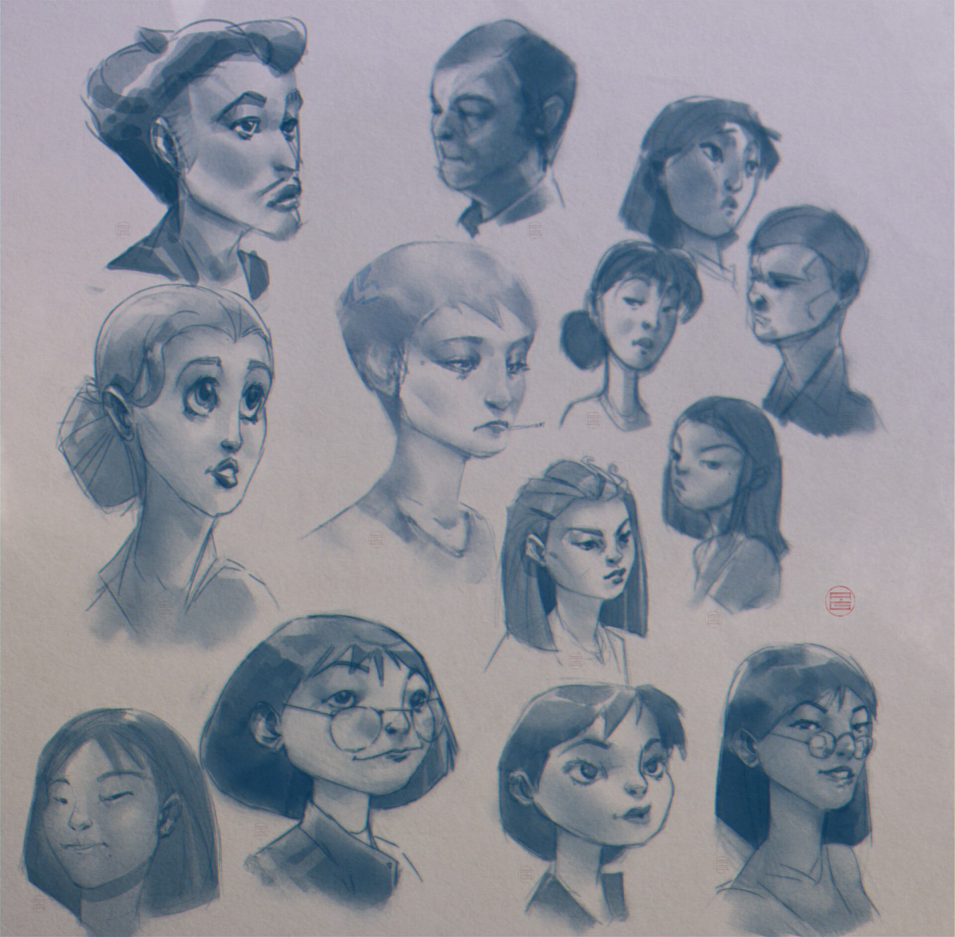 ArtStation - Doodling faces #5