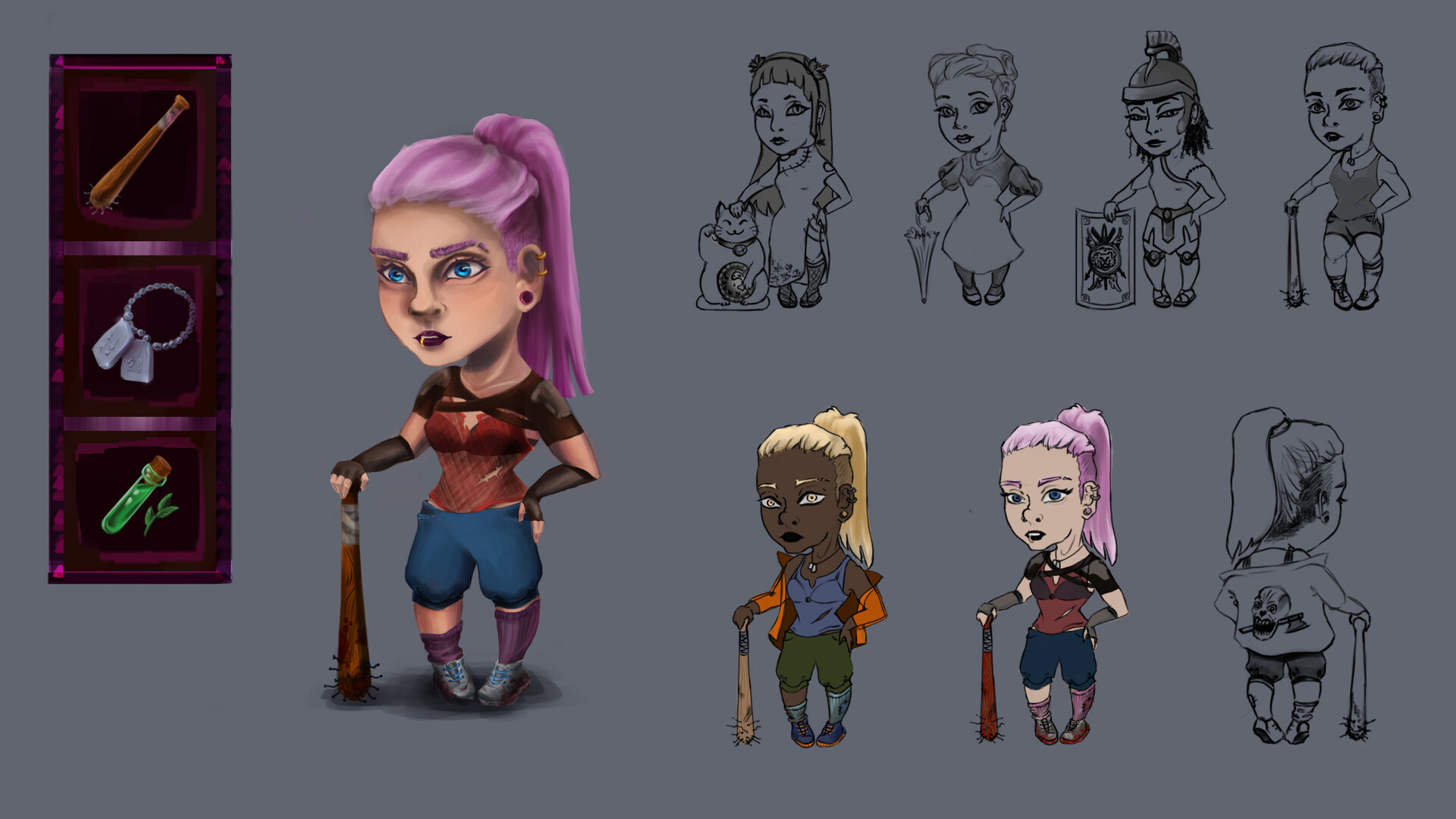 ArtStation - Lucy vs. Zombies. Part one.