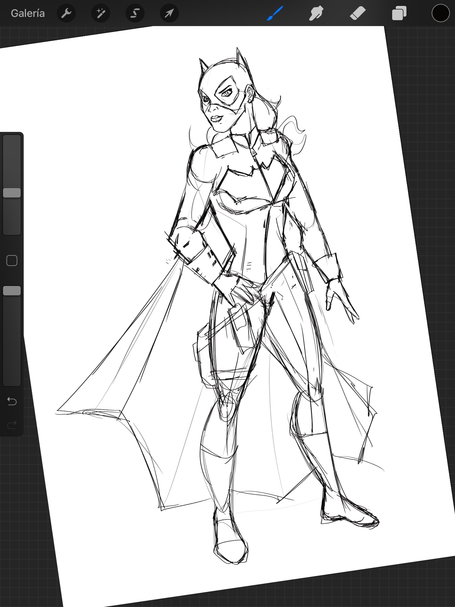 how to draw batgirl step by step