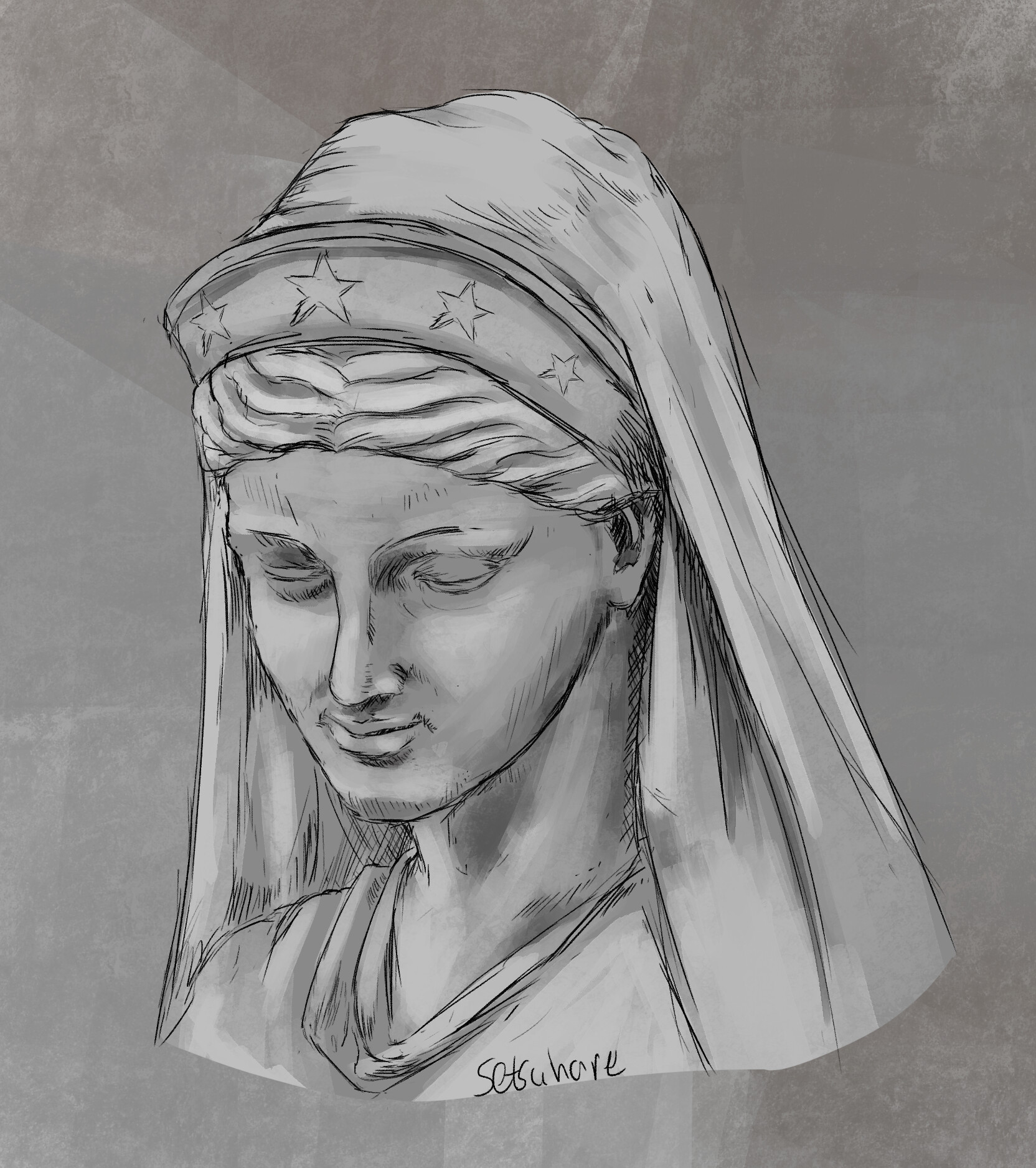 ArtStation - Renaissance statue painting