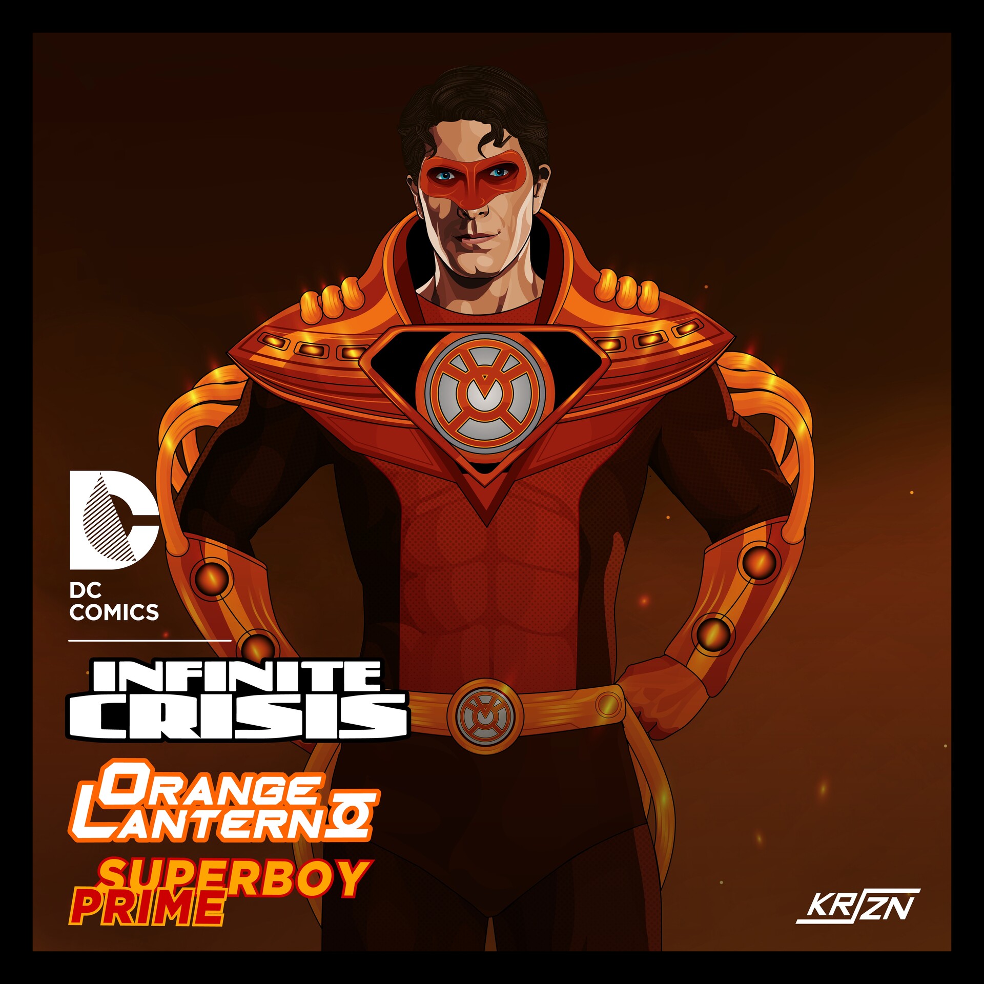 ArtStation - Brandon Routh Superman Superboy Prime Orange Lantern