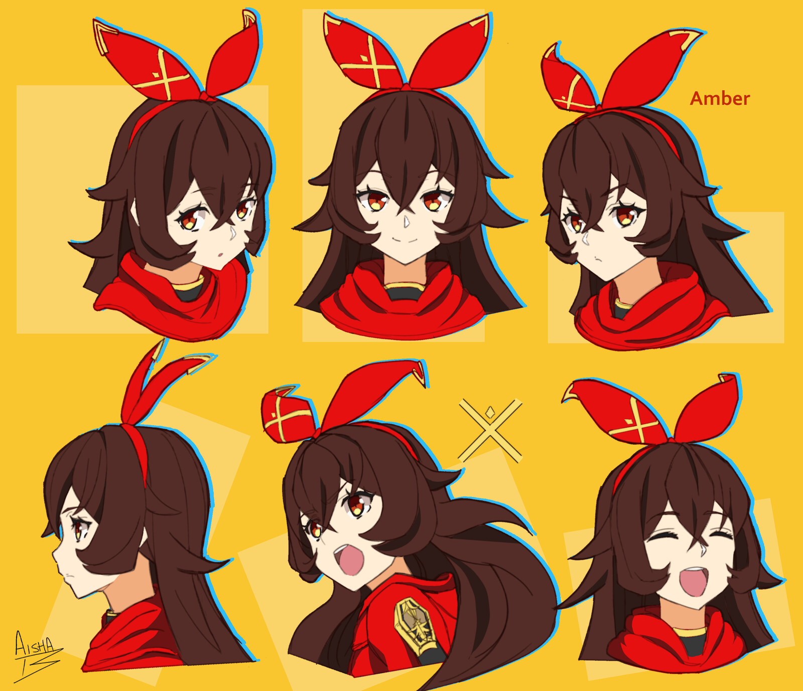 Aideagirl - Amber | Character Animation design (Genshin Impact)