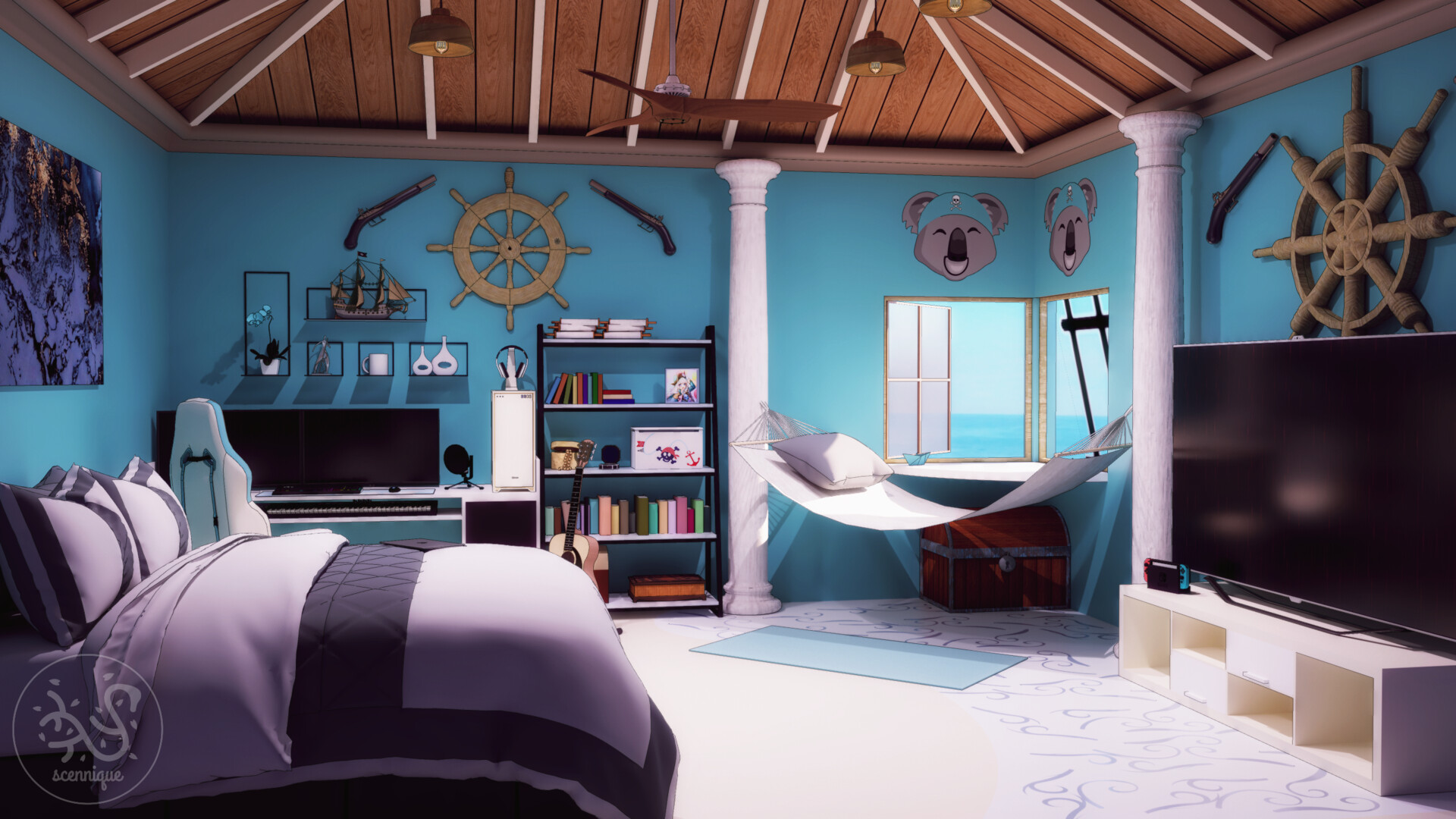 Scene Unique - Captain Hada Streaming Room