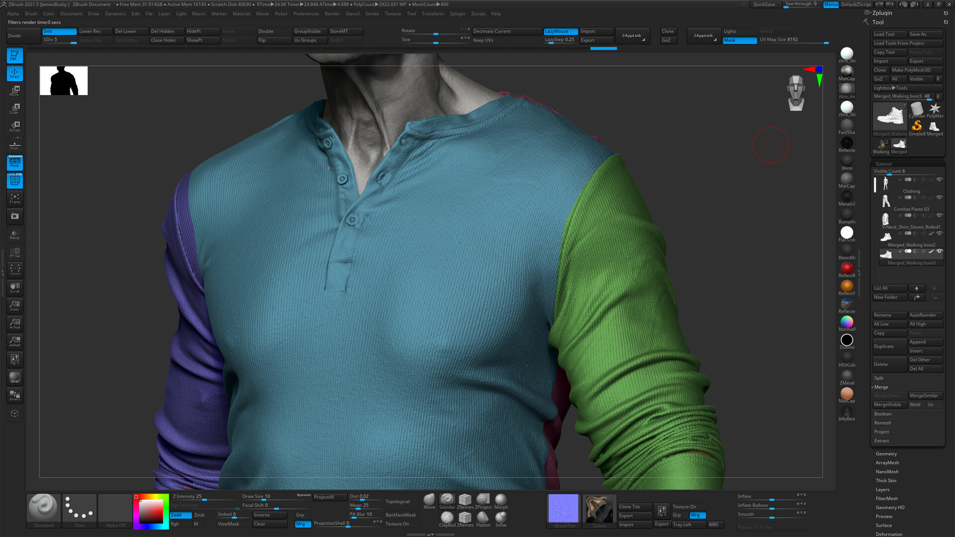 3D Scan Store - Clothing a character using scans