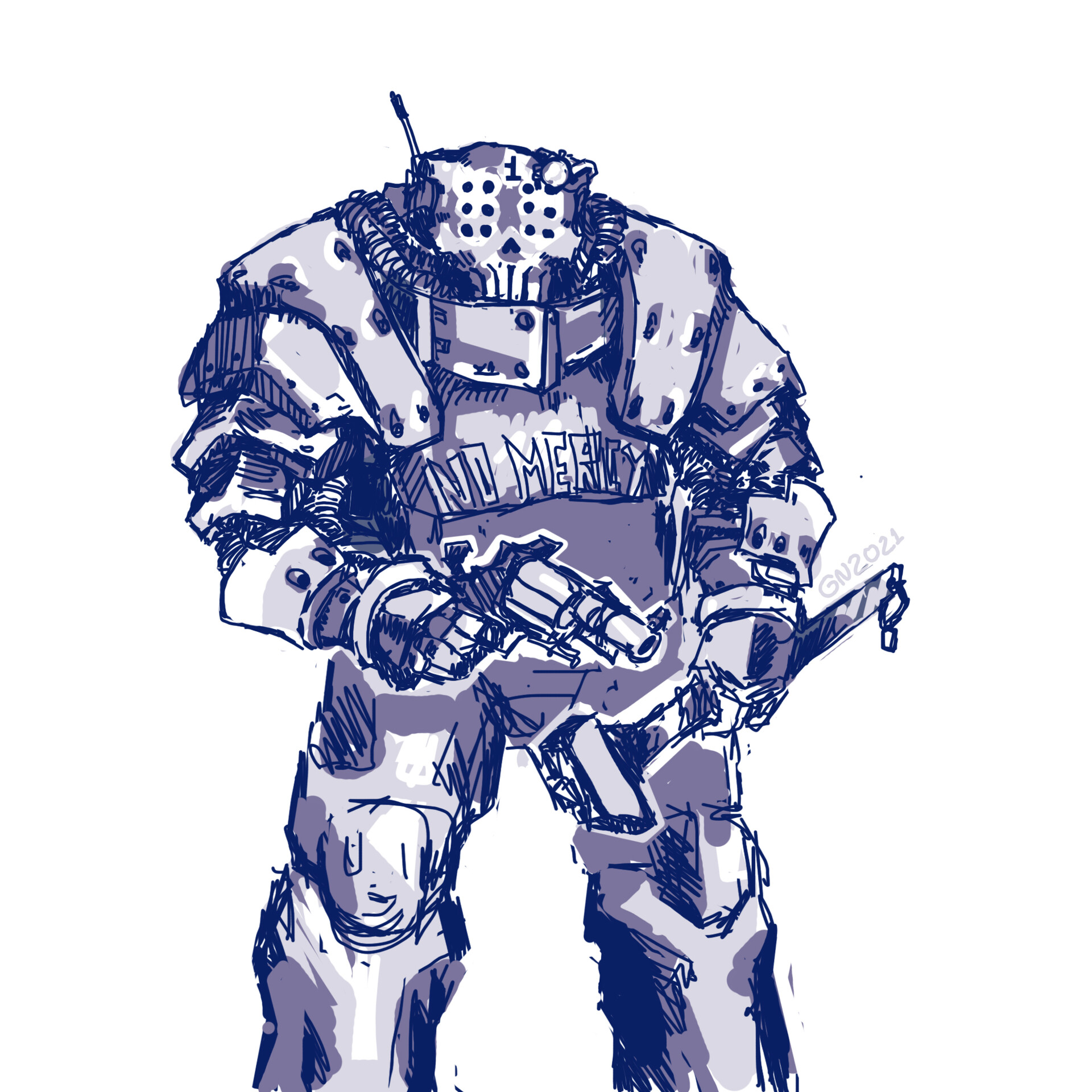 ArtStation - power armour concept