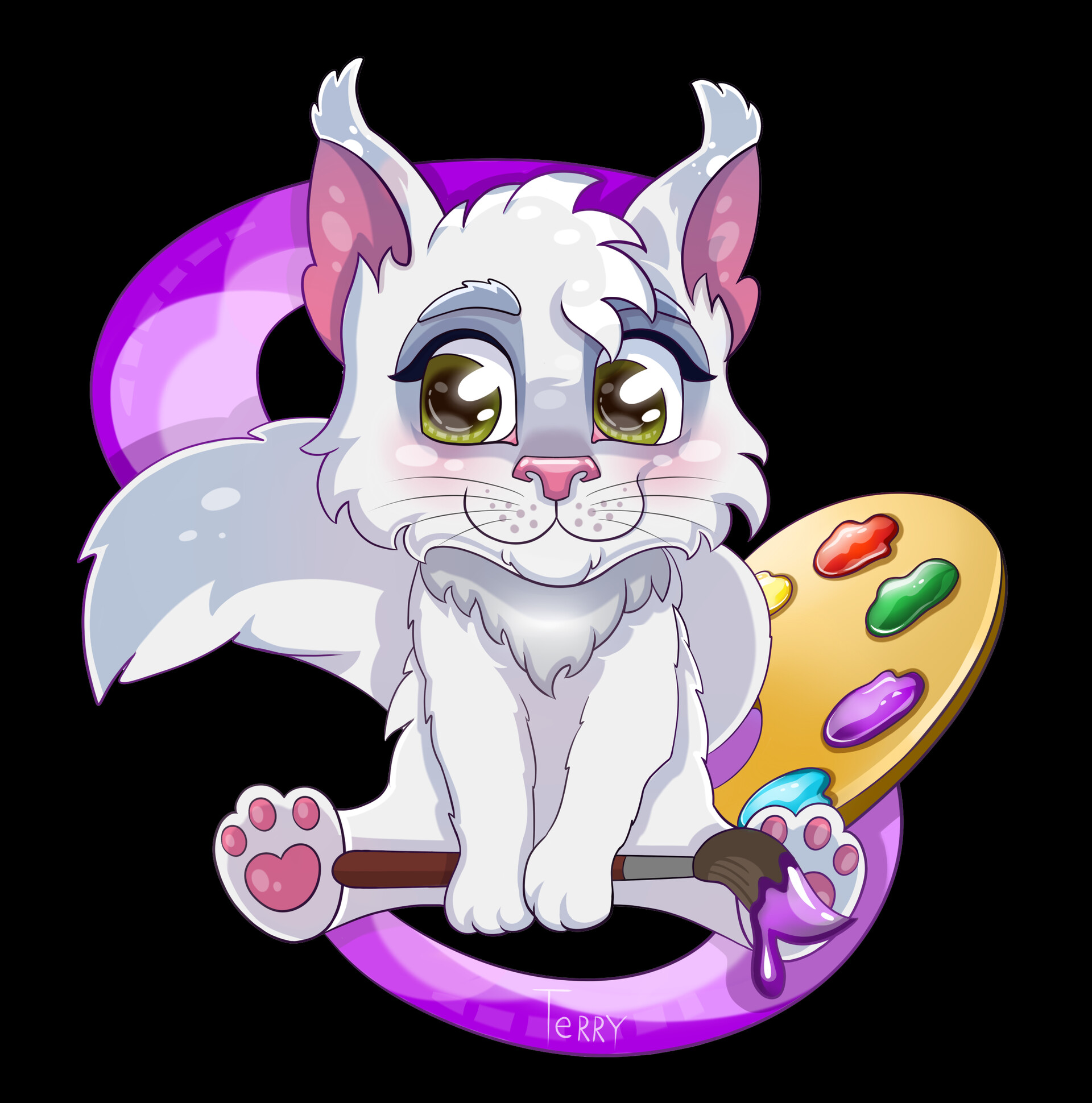 ArtStation - sticker-ych maine coon