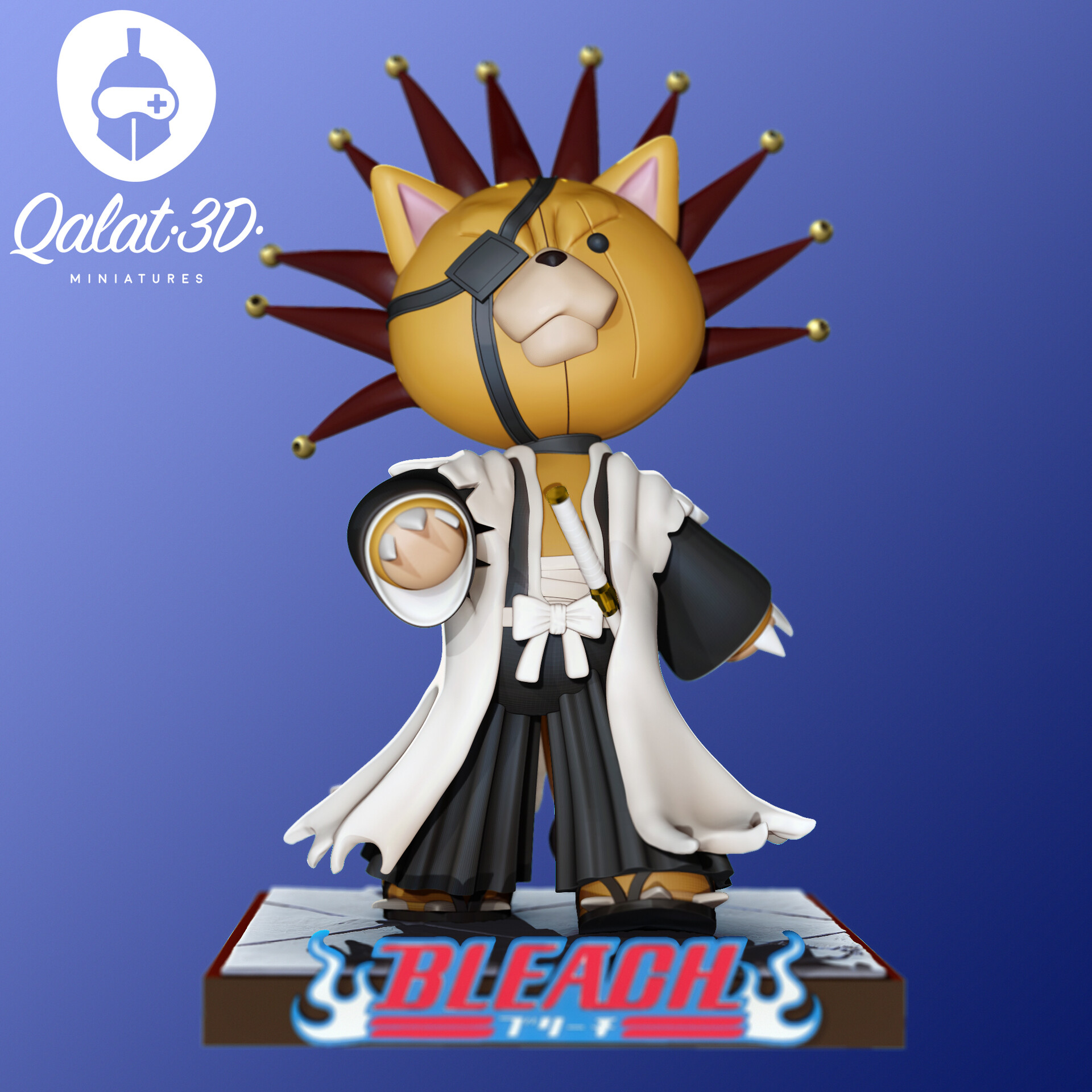 ArtStation - BLEACH fanart - Konpachi (Kon x Zaraki Kenpachi)