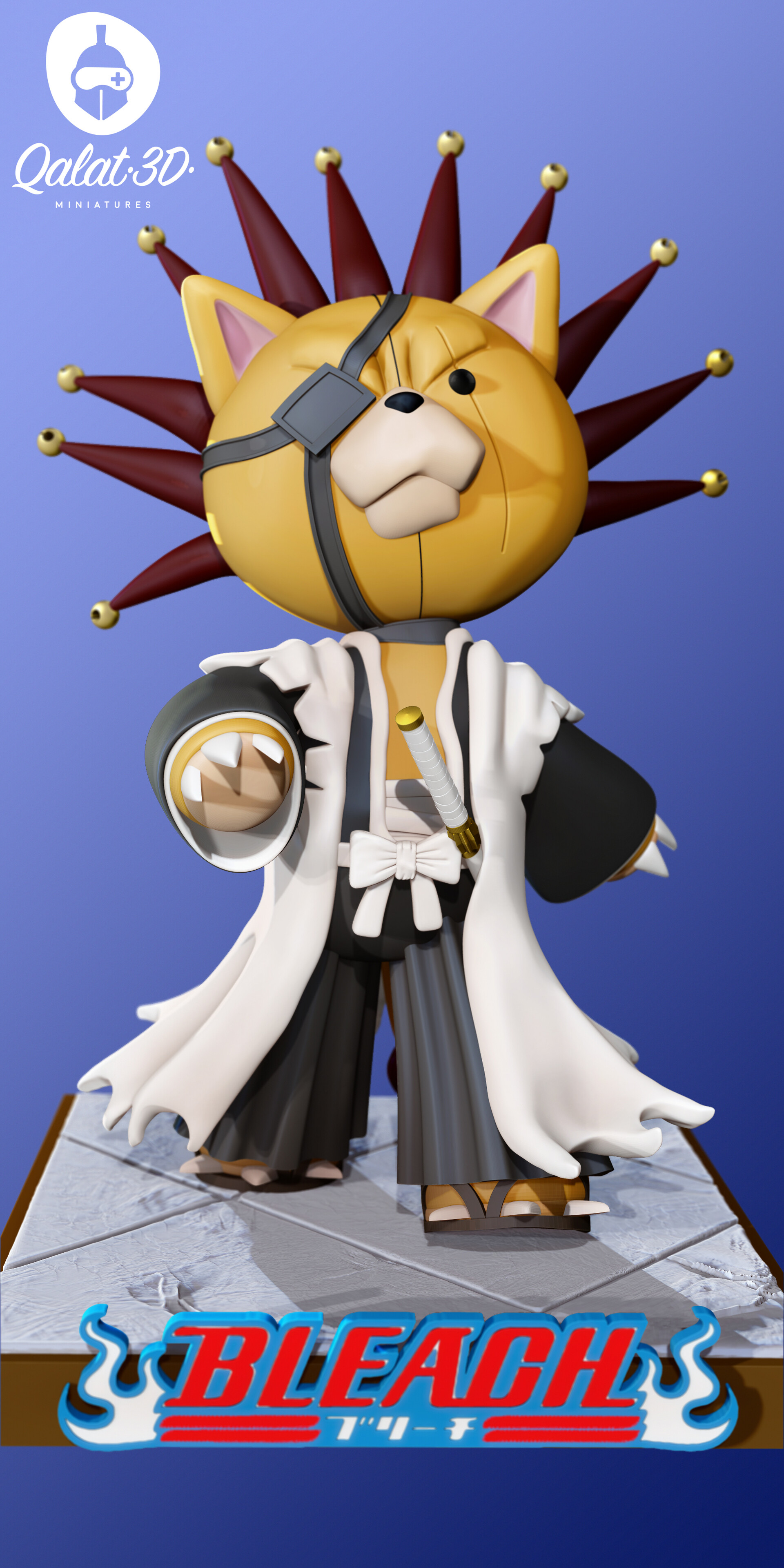 Marino Aguilera Valverde - BLEACH fanart - Konpachi (Kon x Zaraki Kenpachi)