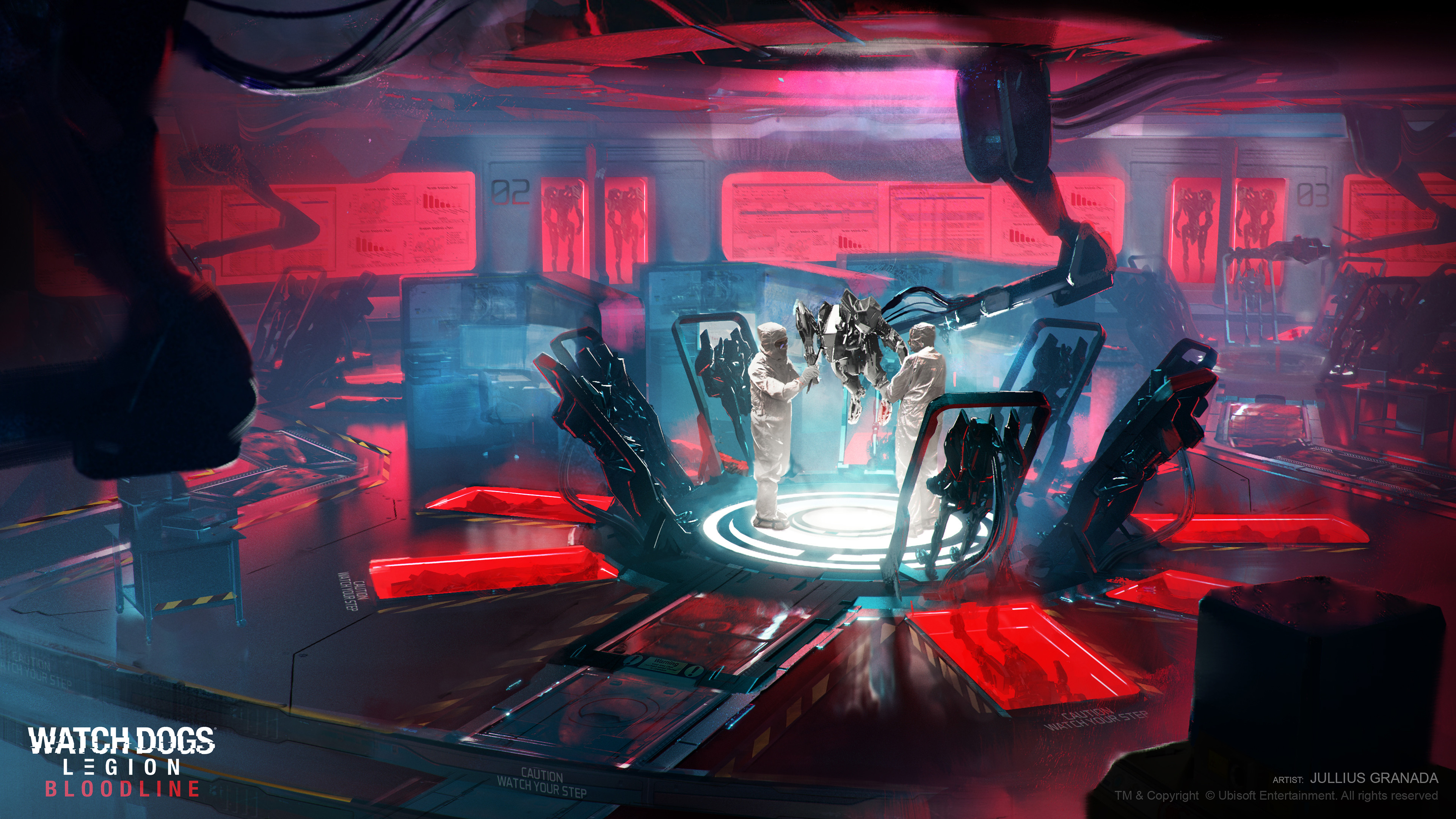 Jullius Granada concept art - Rempart Tech Room | Watch Dogs: Legion Bloodline