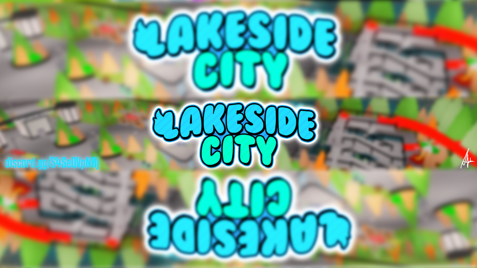 ArtStation - Lakeside City YouTube Banner Art
