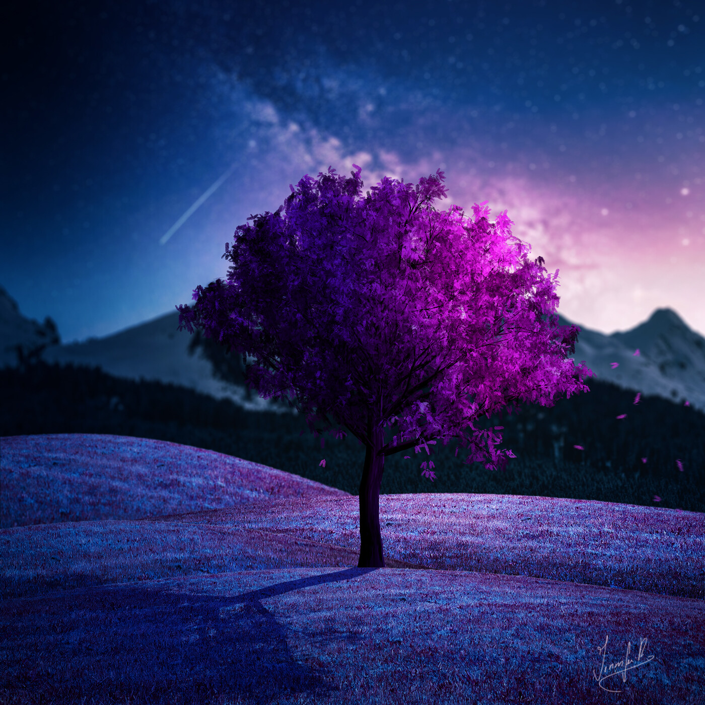 ArtStation - Pink Tree - Illustration + tutorial (FR)