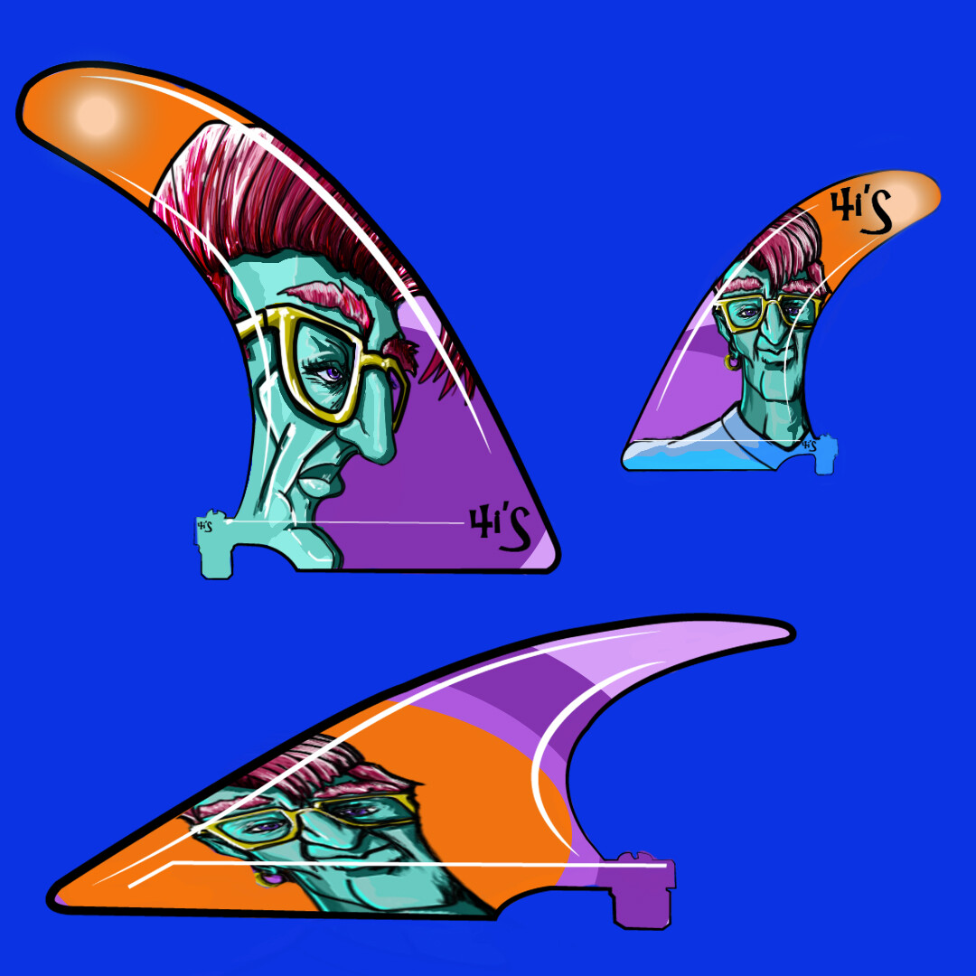 M. Scott Hull - Custom - Fins ("Rice paper designs for surfboard fin ...