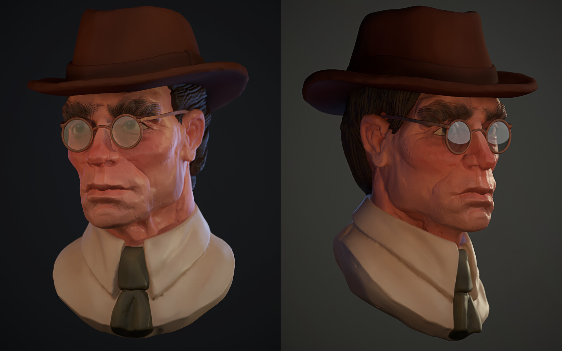 ArtStation - Portrait of a man in a hat