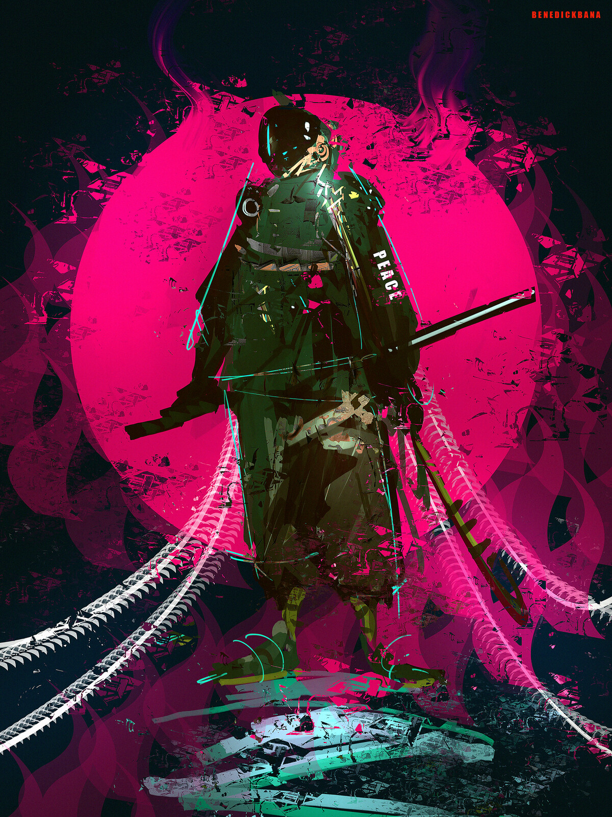 NEON CYBERPUNK NINJA by Benedick Bana : r/Cyberpunk