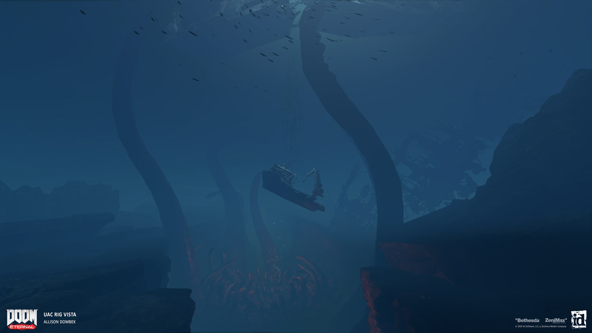 Allison Dombek - DOOM Eternal DLC - UAC Rig Underwater Vista