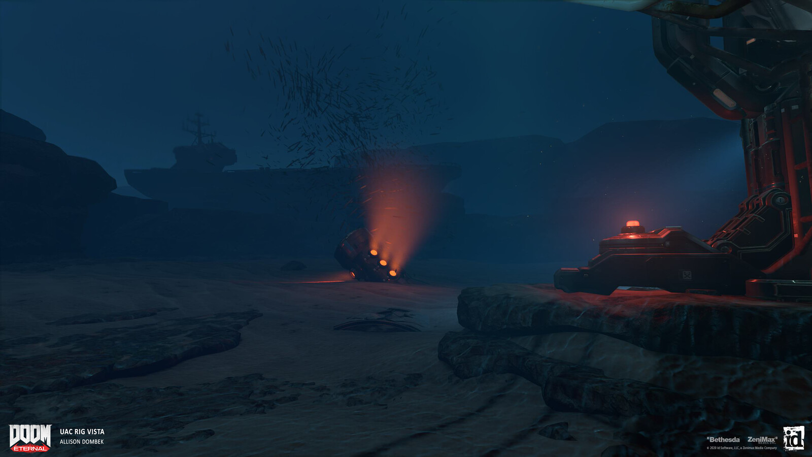 Allison Dombek - DOOM Eternal DLC - UAC Rig Underwater Vista