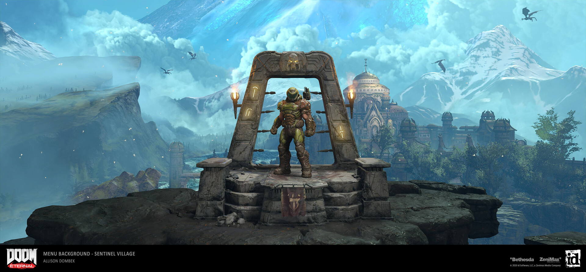 Allison Dombek - DOOM Eternal DLC - Main Menu Backgrounds