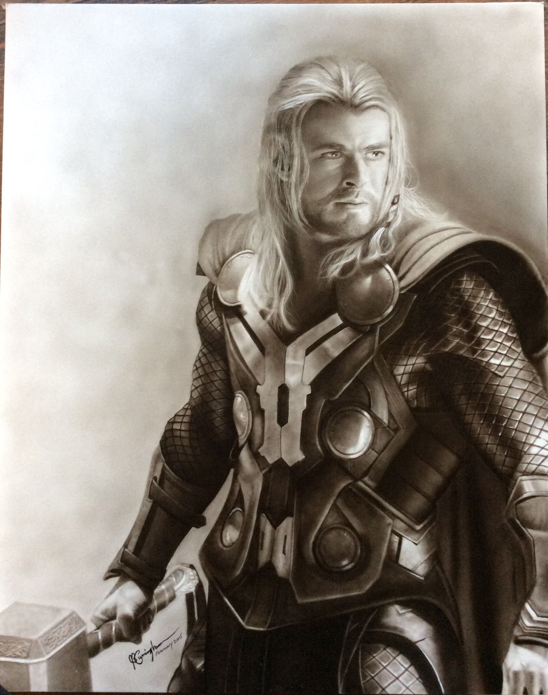 Thor Chris Hemsworth Drawing