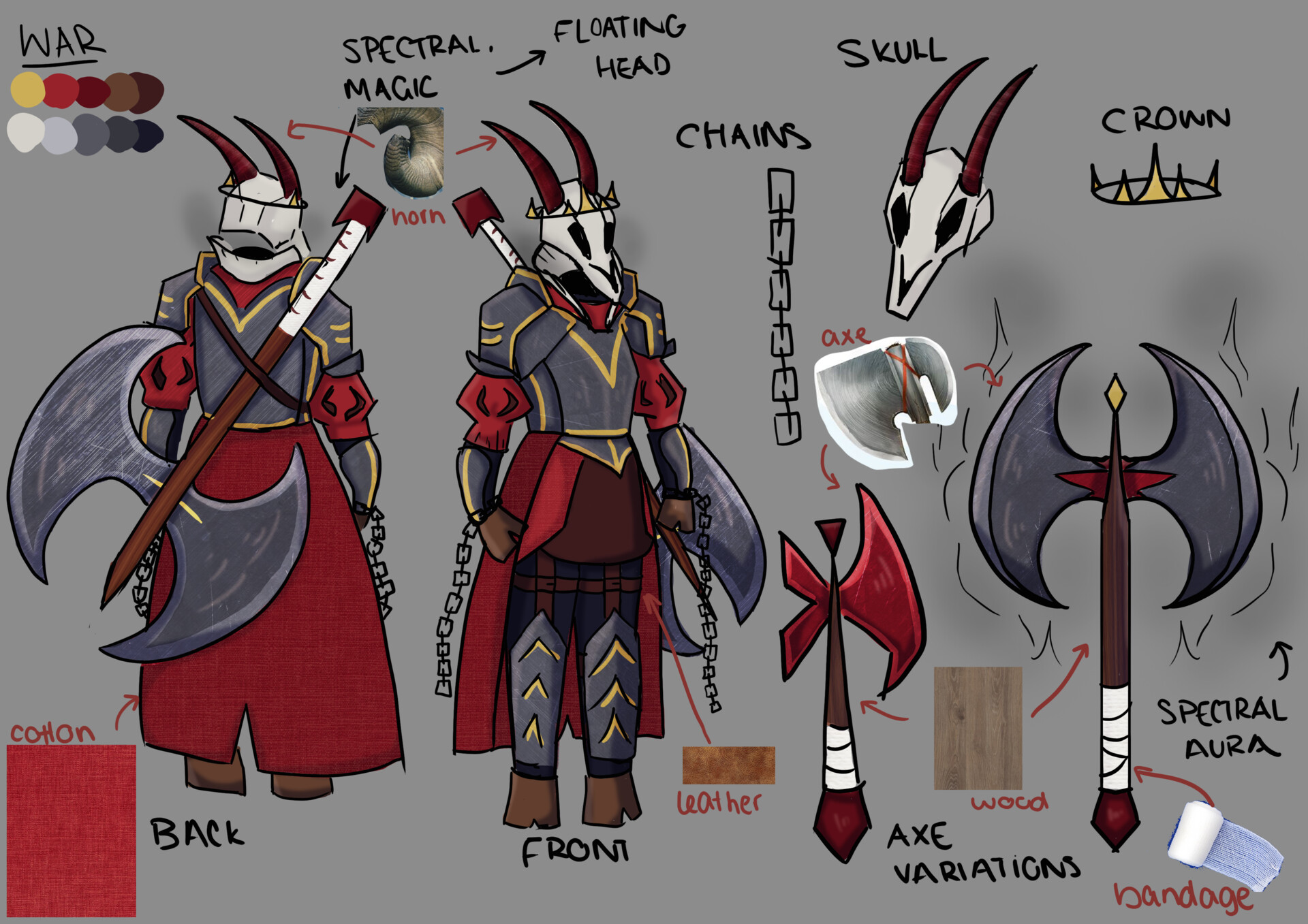 ArtStation - War character sheet