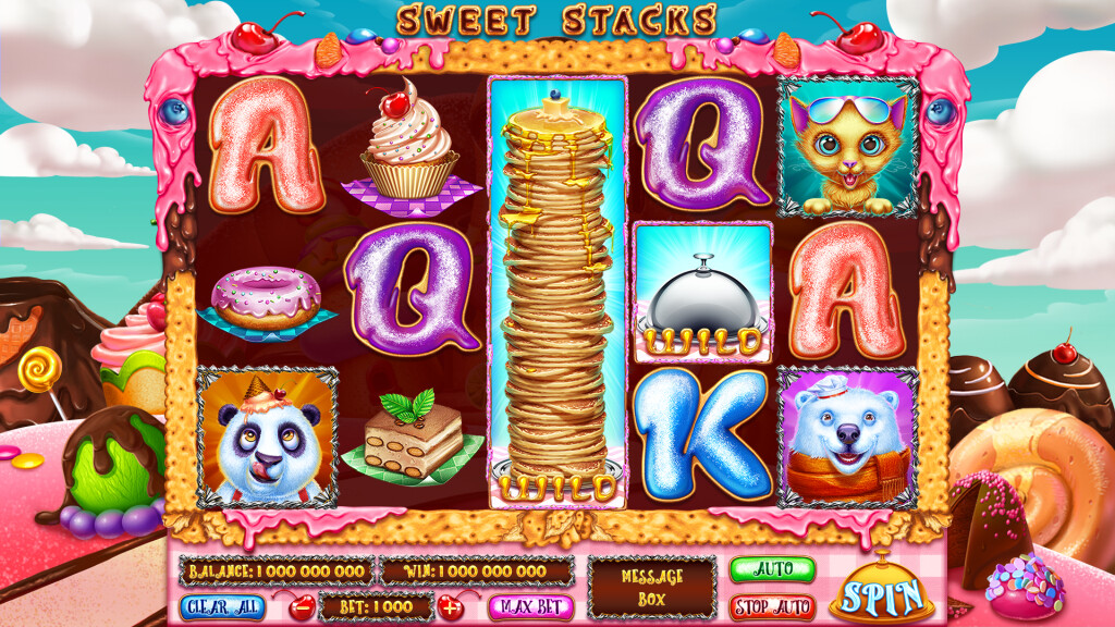 ArtStation - The Main UI for the Sweets themed slot game