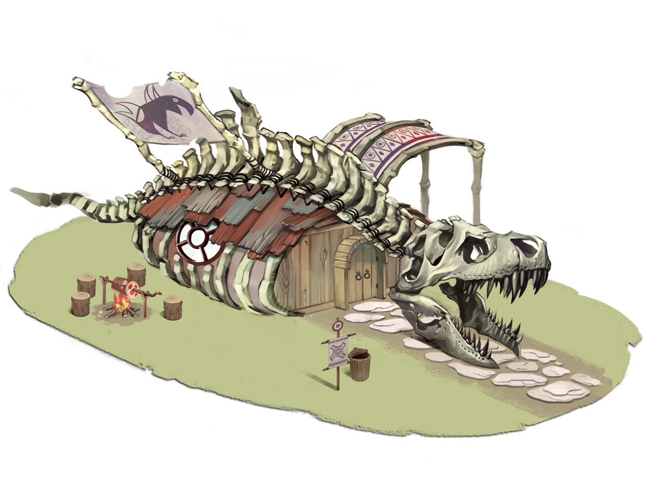 ArtStation - stone age house