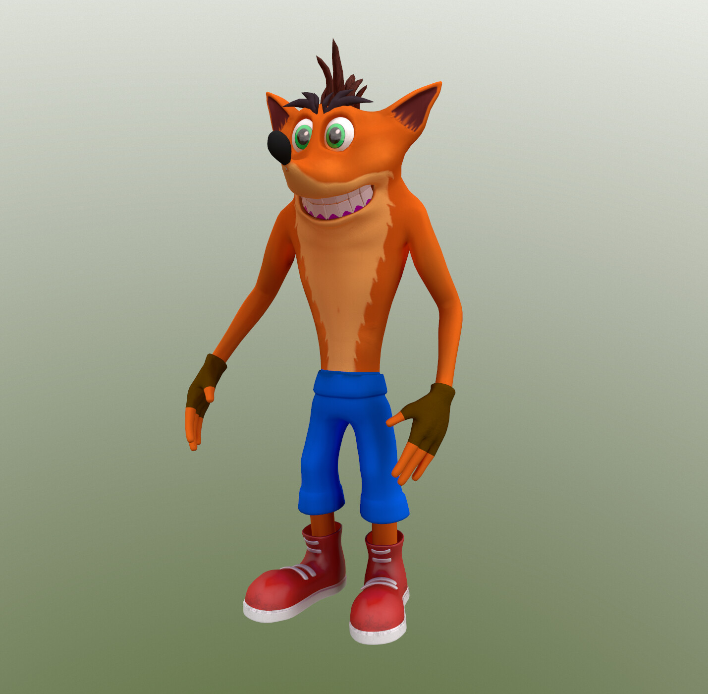 ArtStation - Crash Bandicoot low poly character
