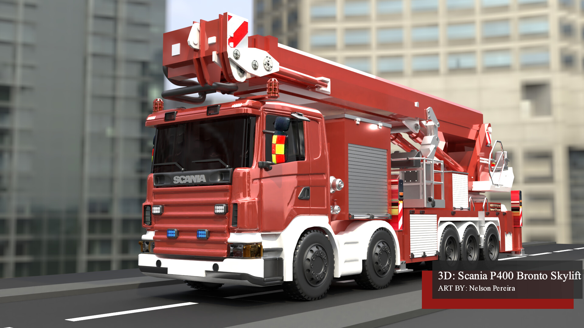 ArtStation - Scania P400 Bronto Skylift [Fire Truck]
