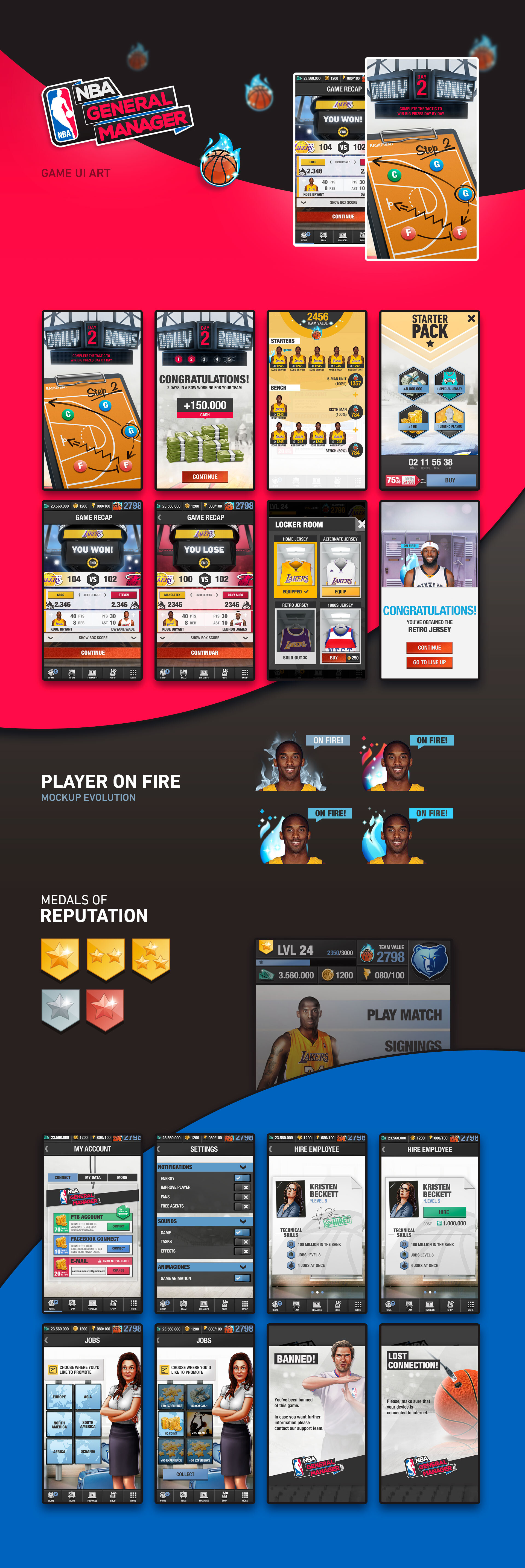 ArtStation - NBA General Manager - UI Art