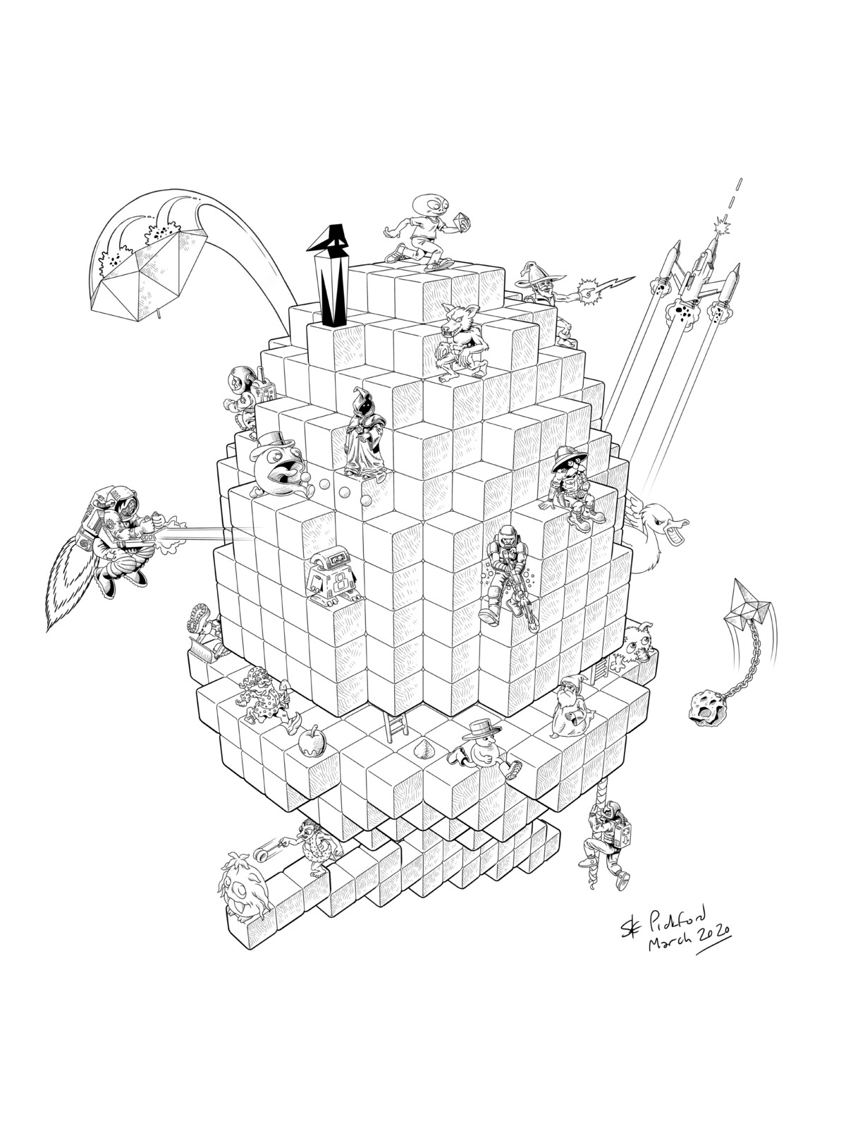 Ste Pickford - Cover art - Acorn A World In Pixels