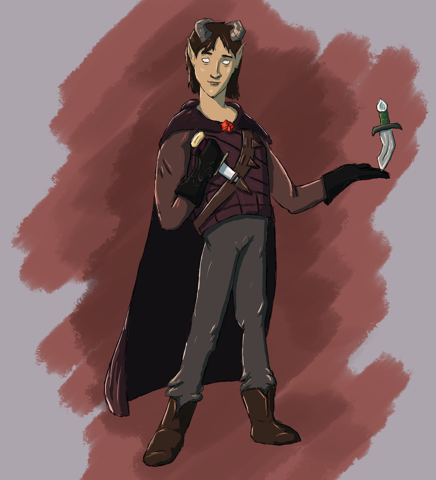 ArtStation - A Tiefling rogue for D&D
