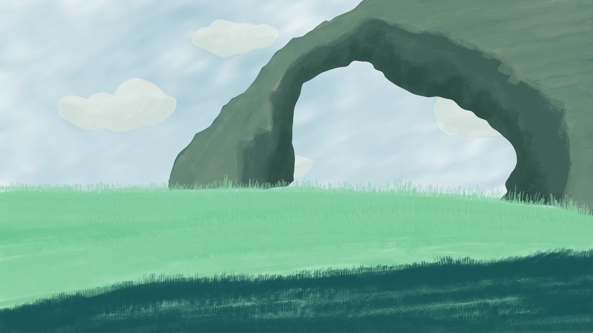 ArtStation - minimal style landscape