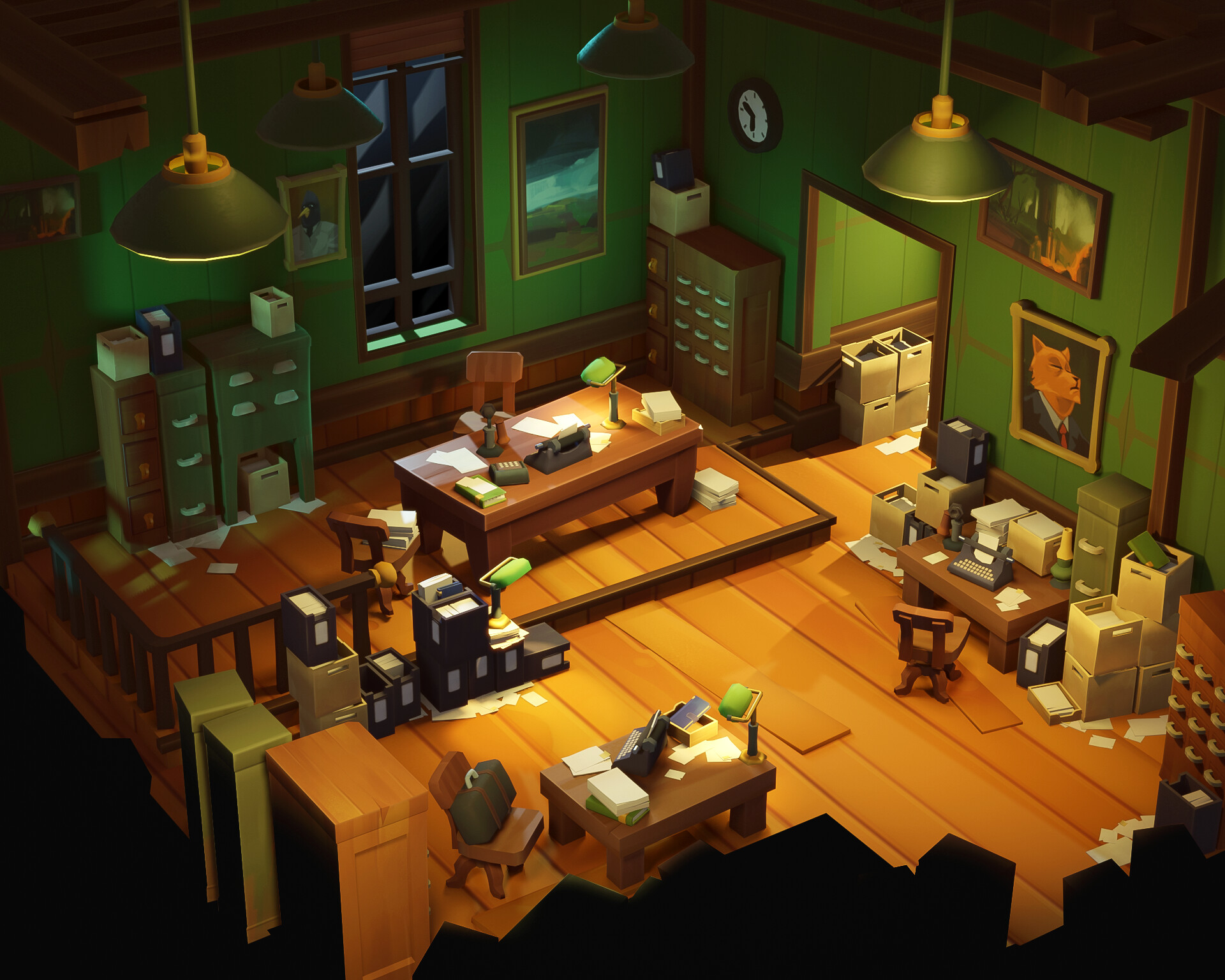 ArtStation - vintage office room