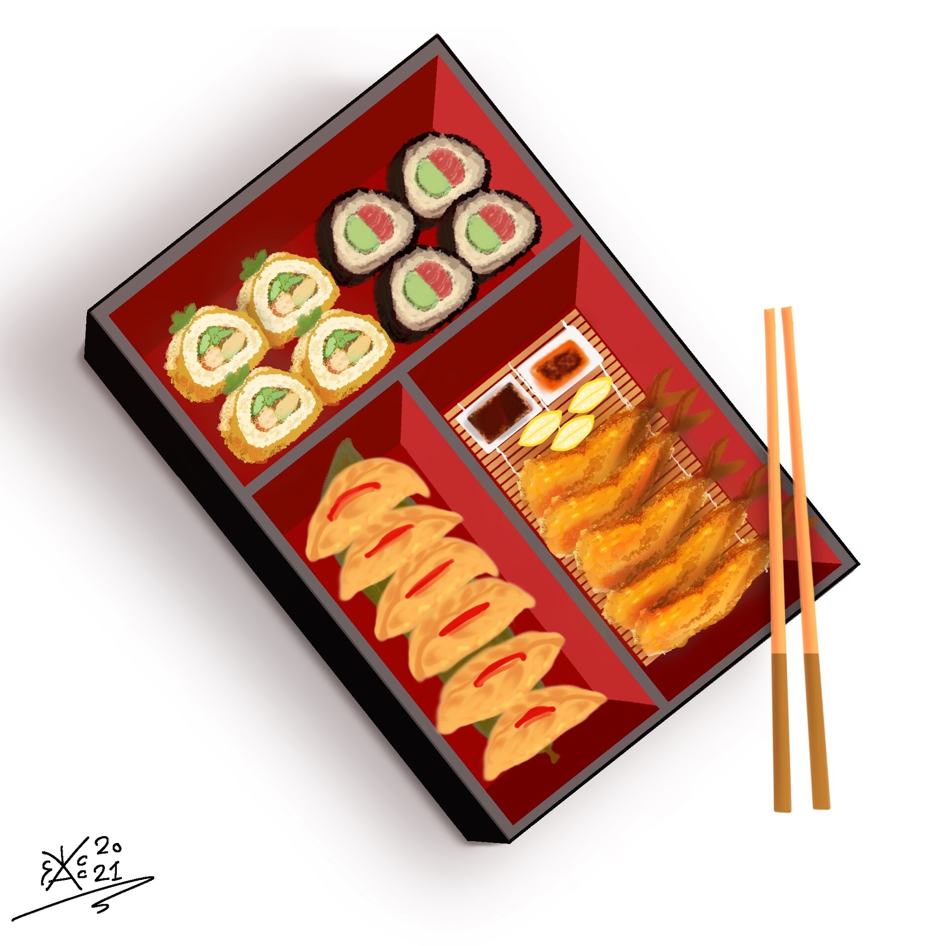 ArtStation - sushi box