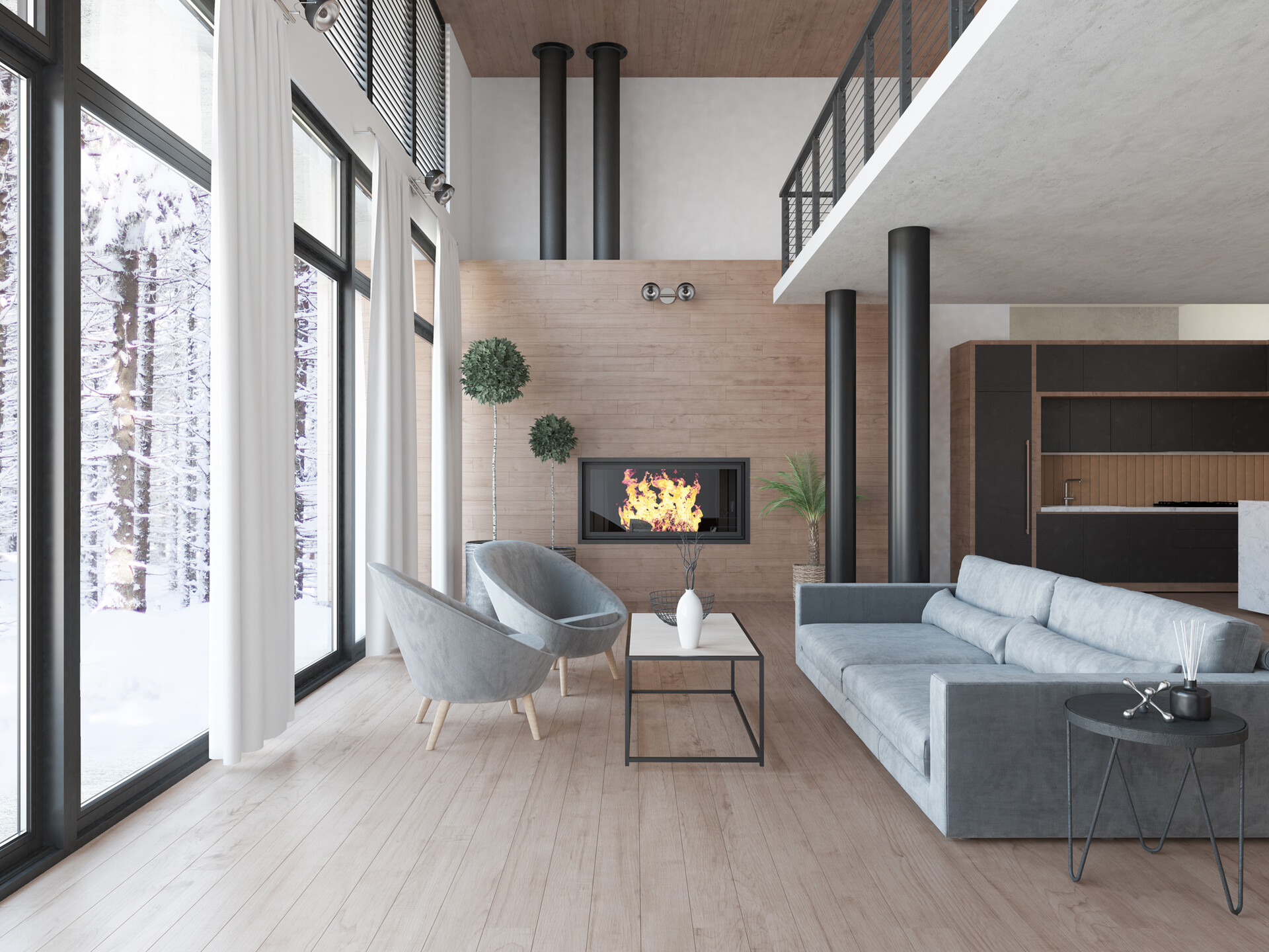 ArtStation - Spacious winter loft aparatment home