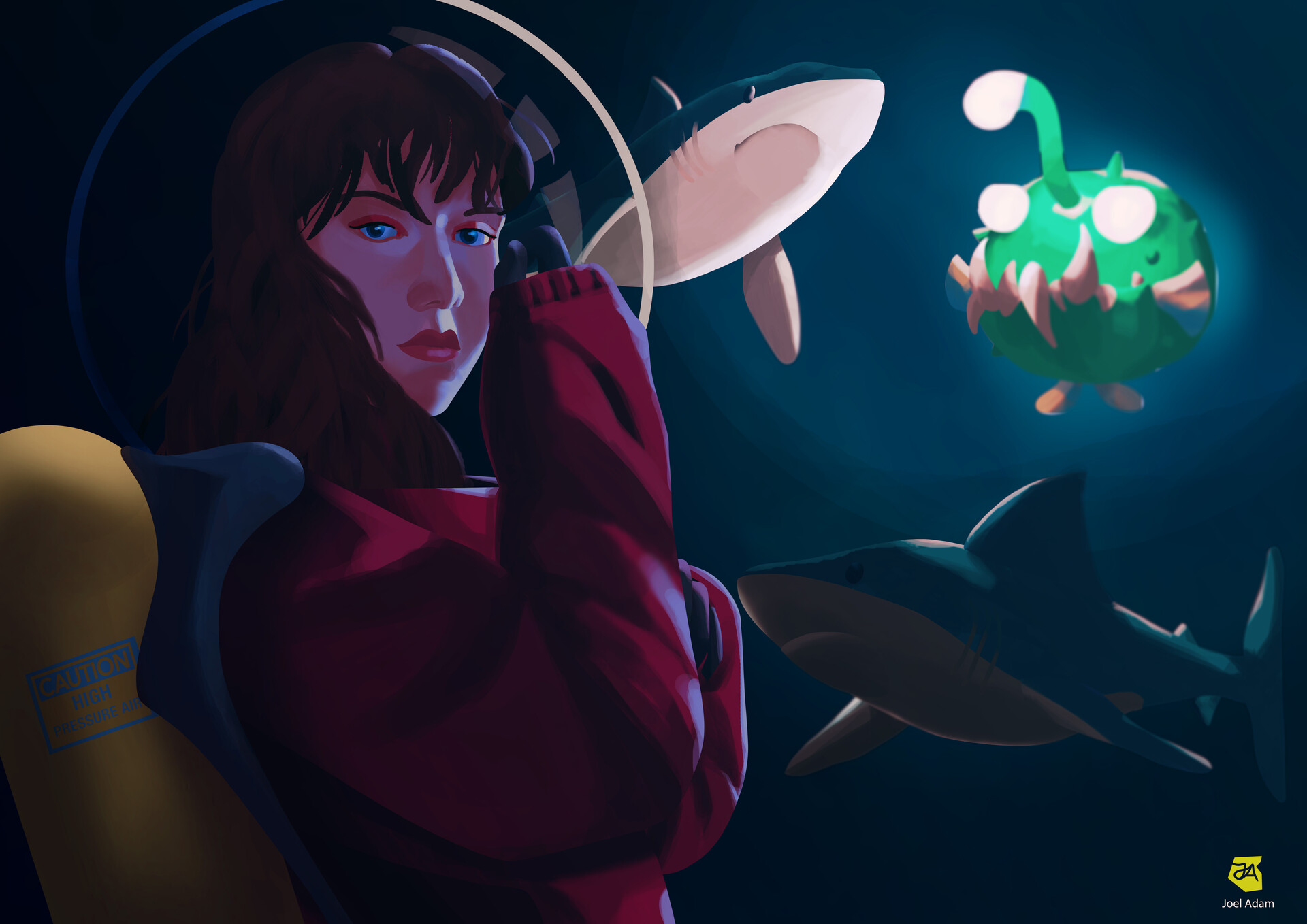 ArtStation - Deepwater diving