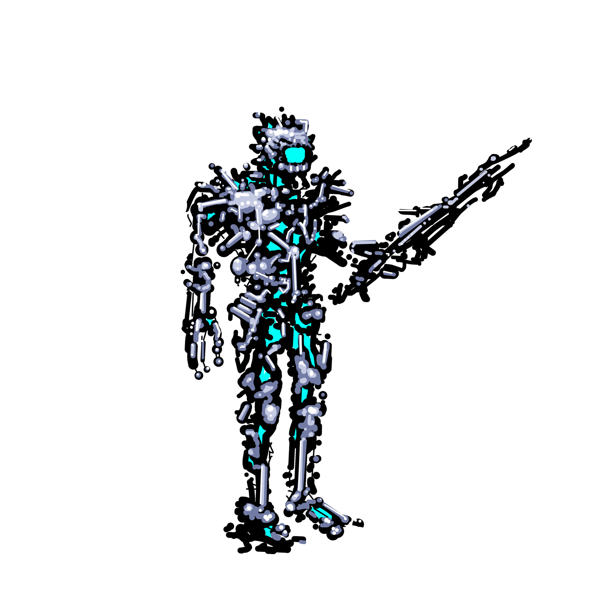 ArtStation - Alien Fighter speed drawing concept