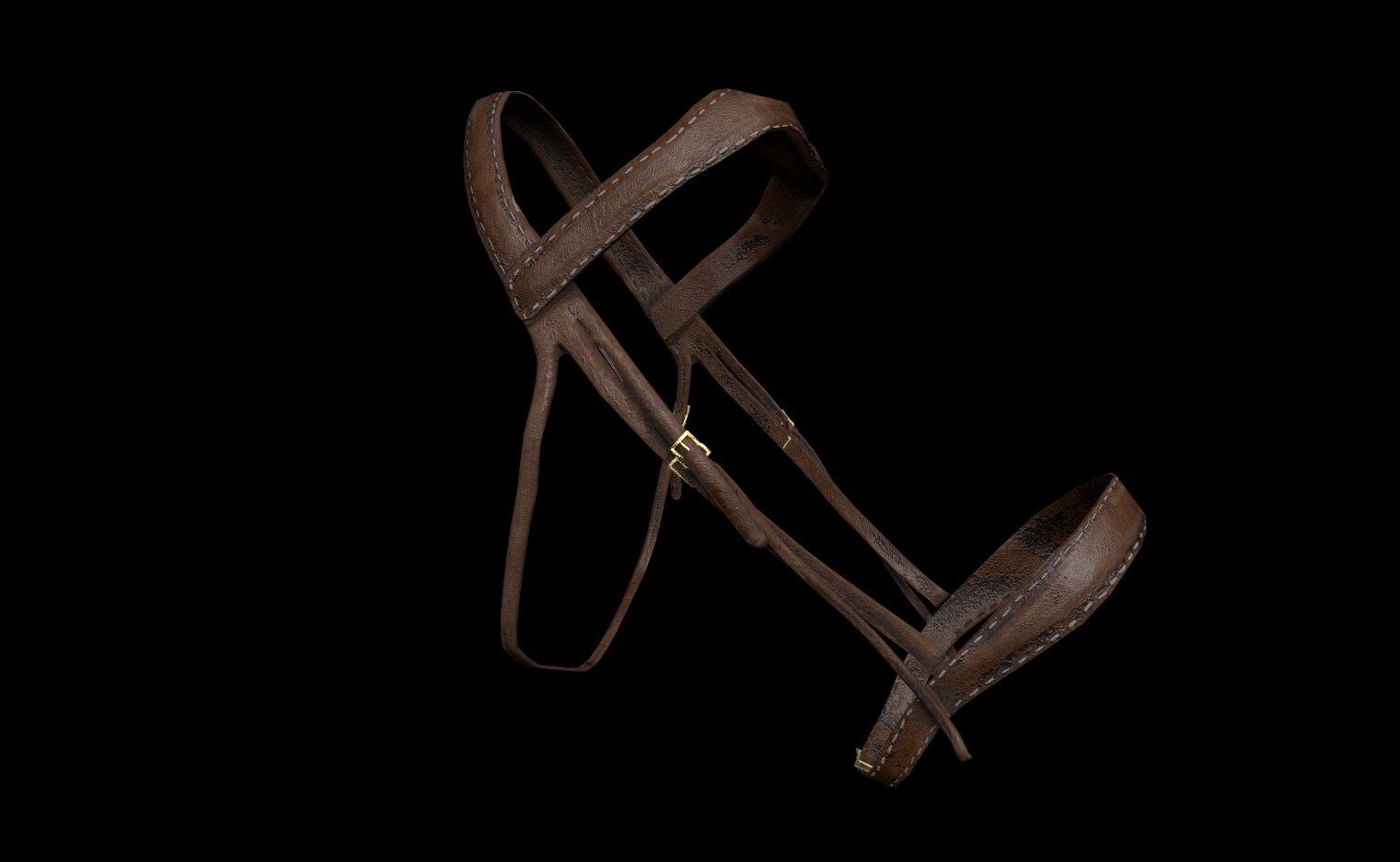 ArtStation - Low poly saddle and bridle