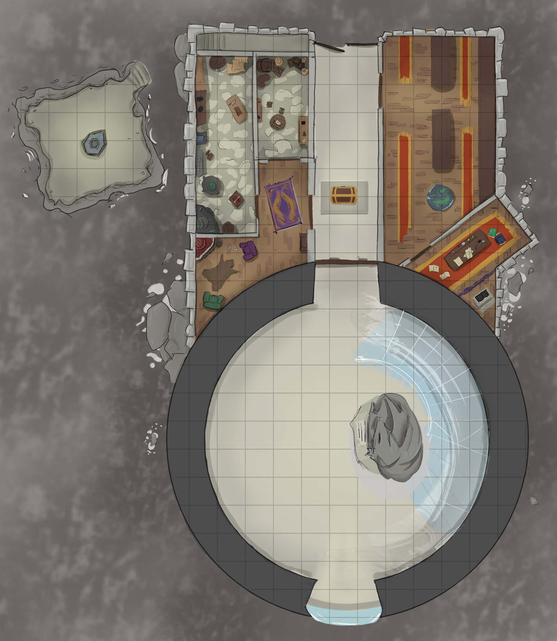 ArtStation - Wizard's House D&D Map