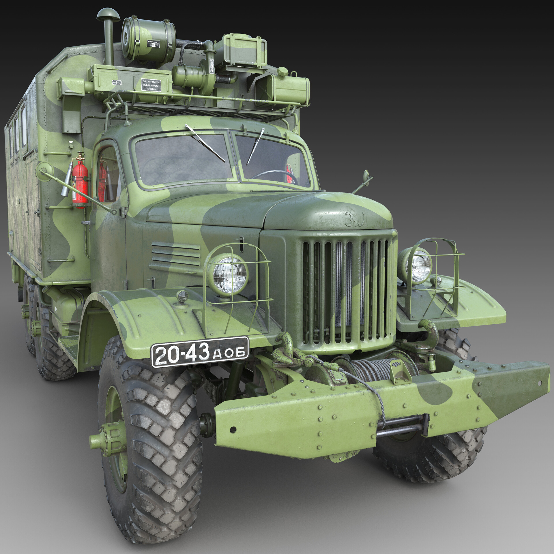 ArtStation - 3D model ZIL-157_KUNG_Camouflage-3.