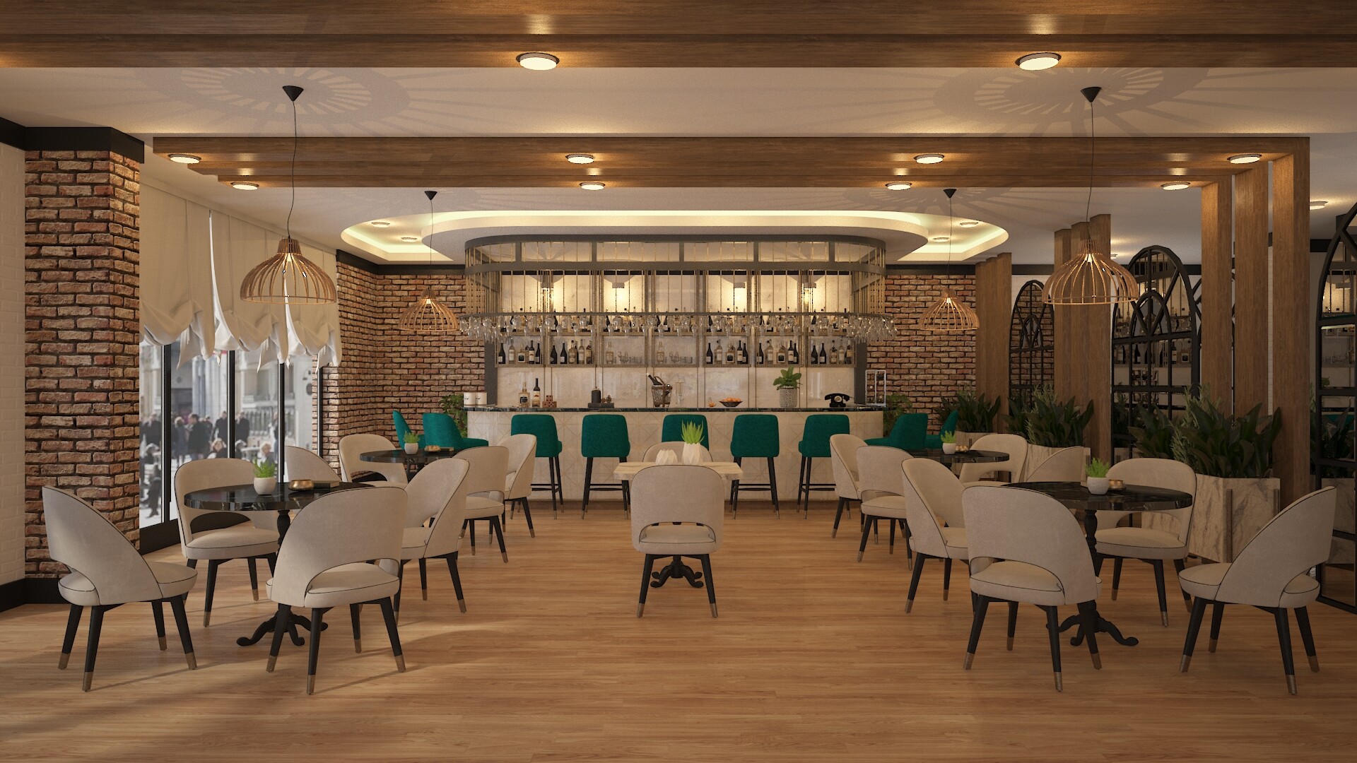 ArtStation - 3D Design Cafe Render - 2