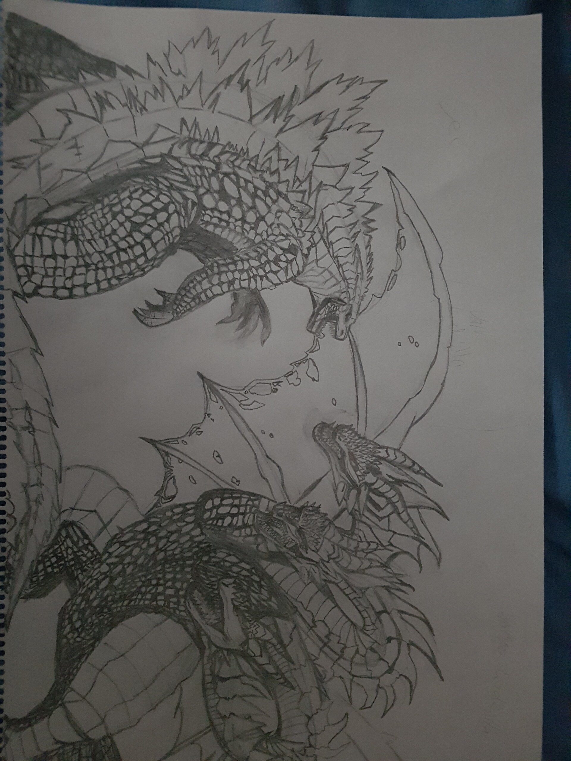 ArtStation - Godzilla vs 3 headed dragon in sea