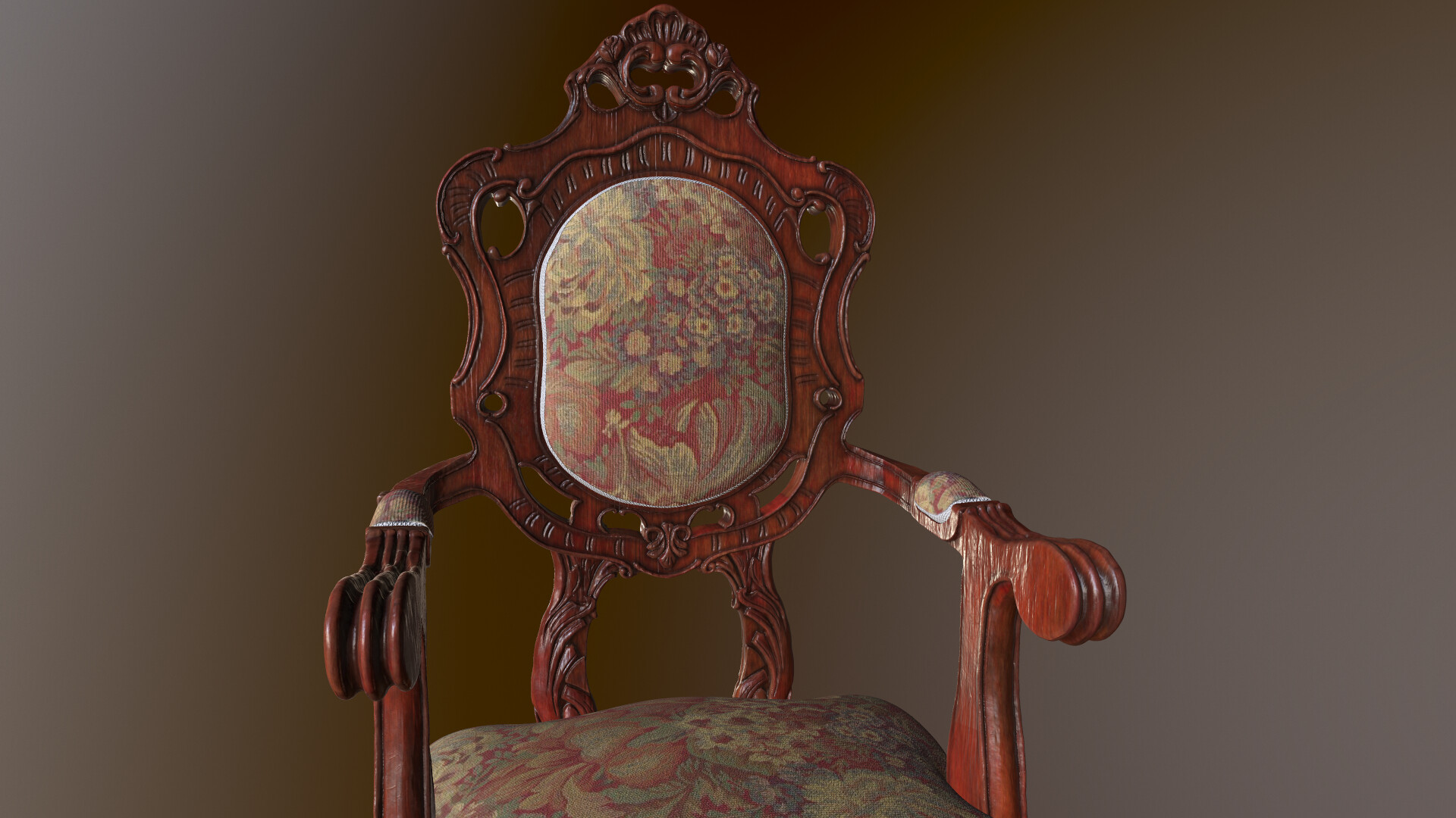 ArtStation - Victorian wooden chair