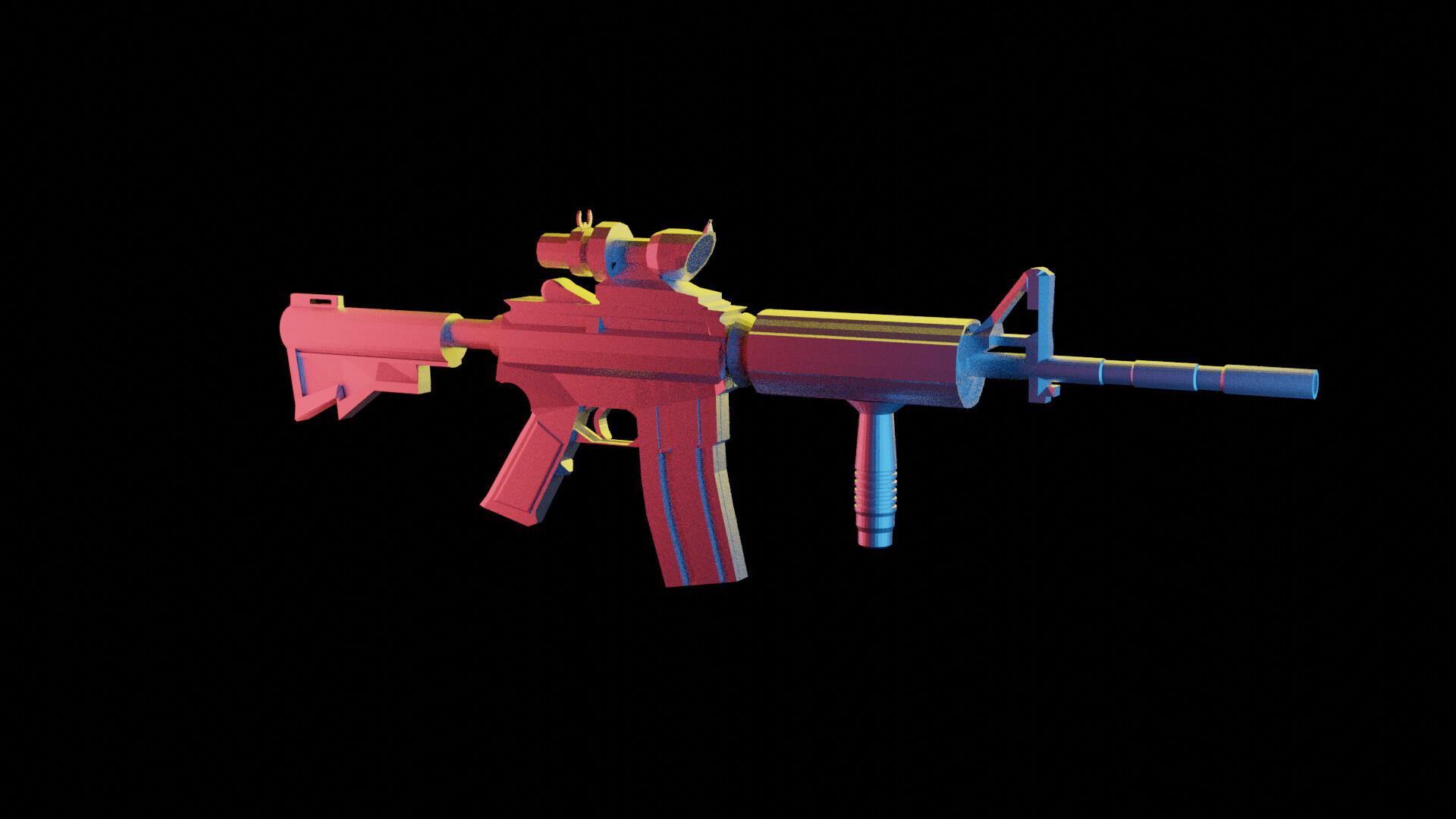 ArtStation - 3d M4 Gun Modeling
