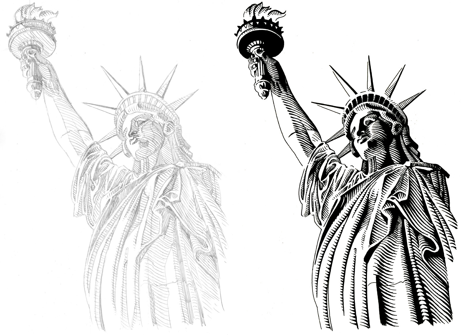 Ste Pickford - Illustration - Liberty