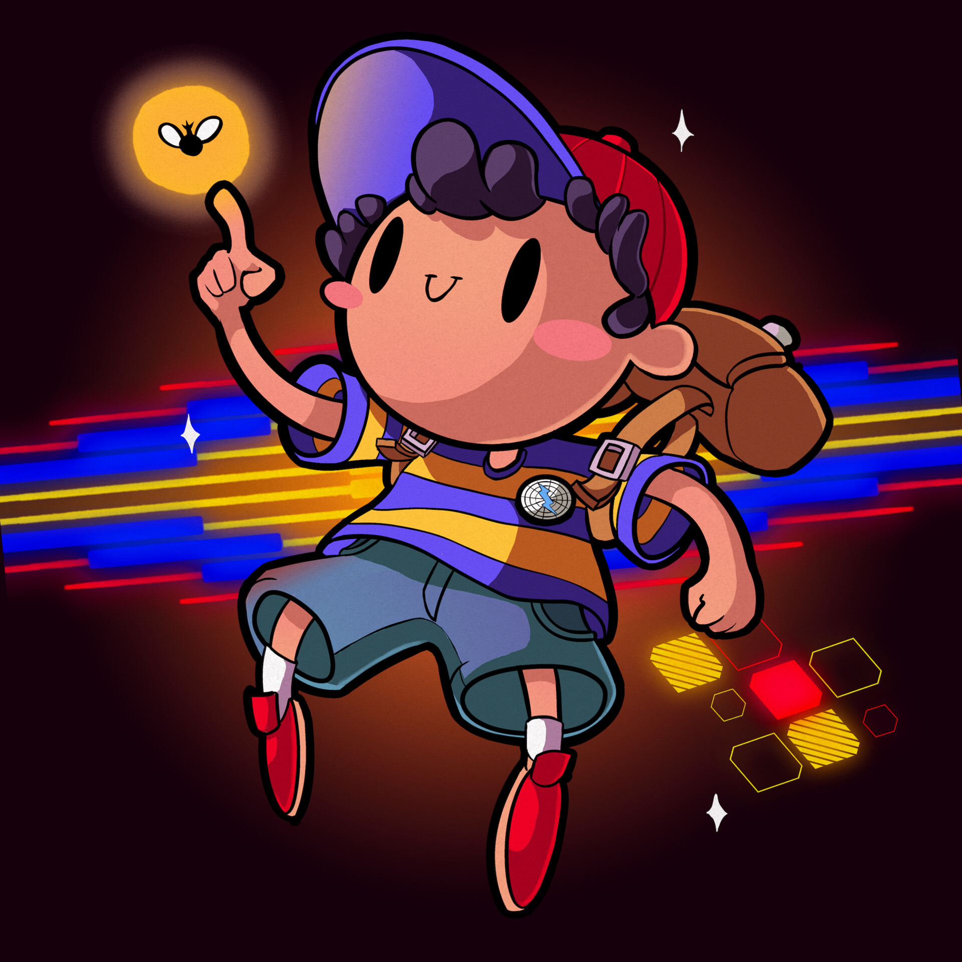 ArtStation - Earthbound - Ness meets Buzz Buzz